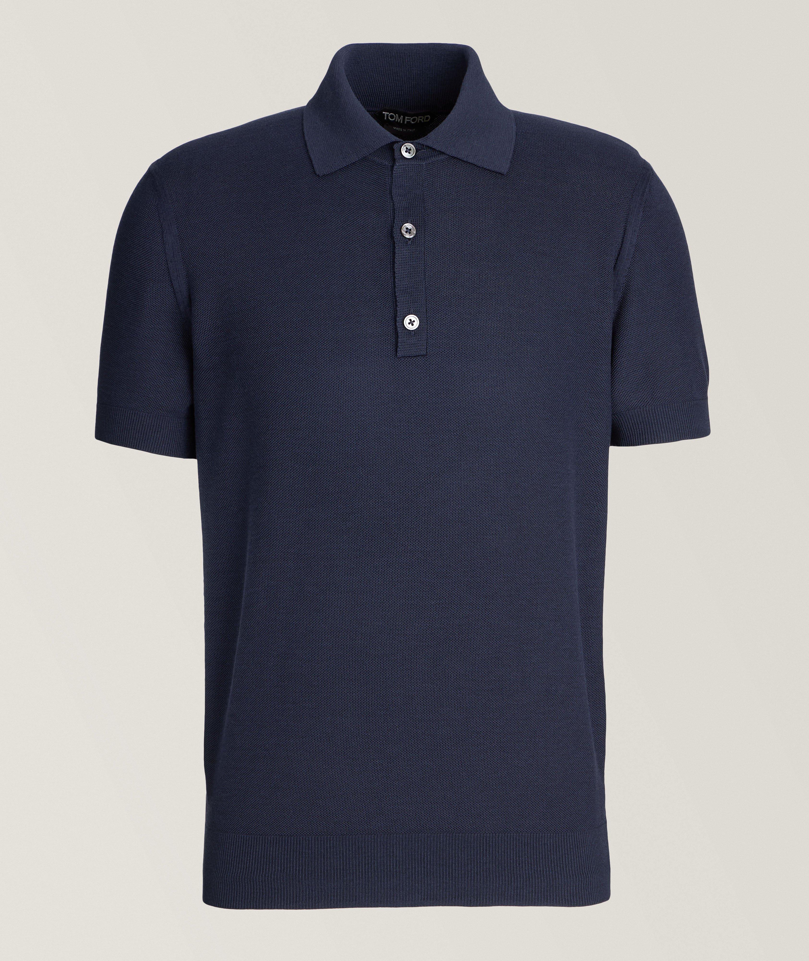 TOM FORD Silk-Cotton Honeycomb Polo | Polos | Harry Rosen