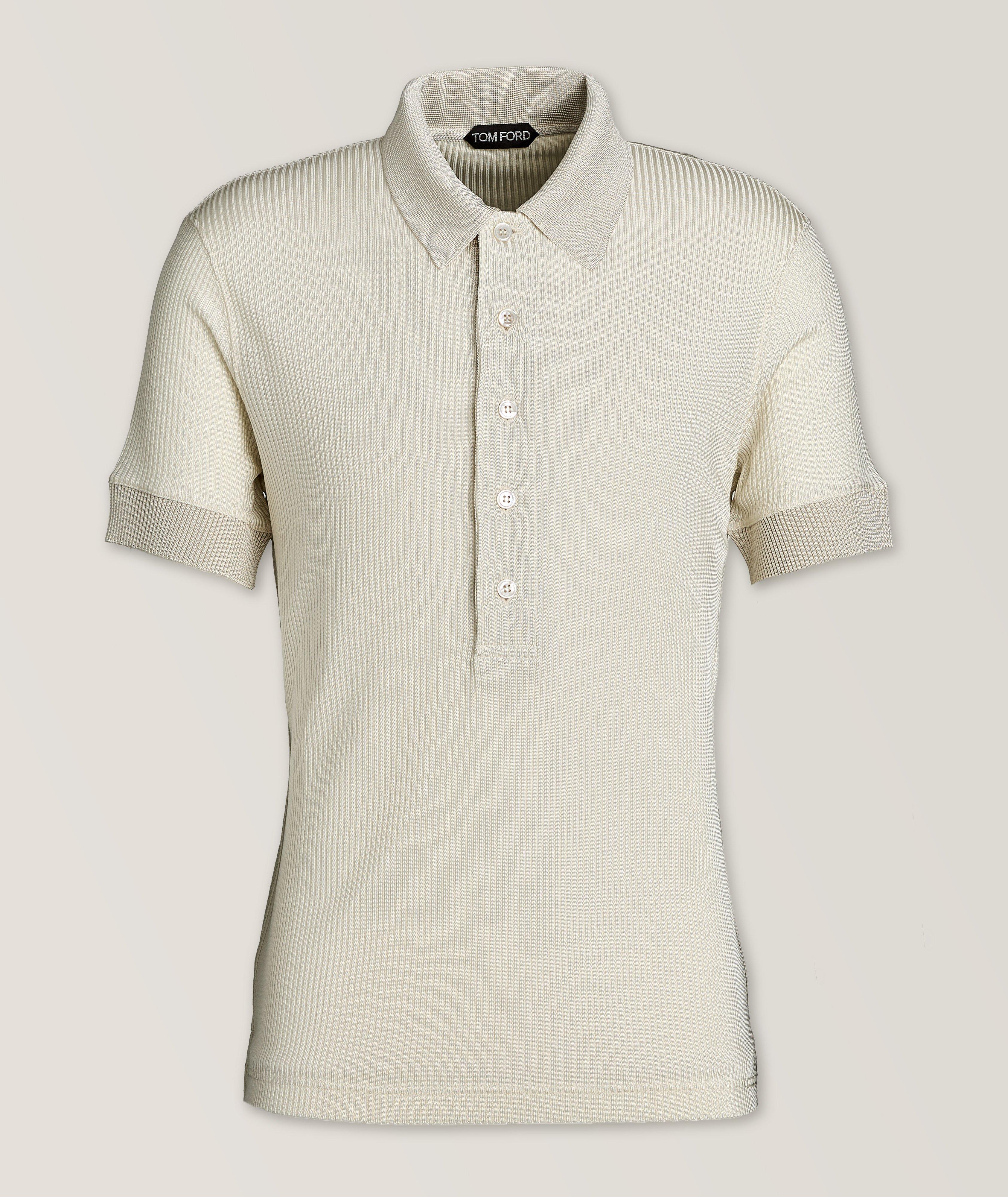 TOM FORD Ribbed Viscose Polo | Polos | Harry Rosen