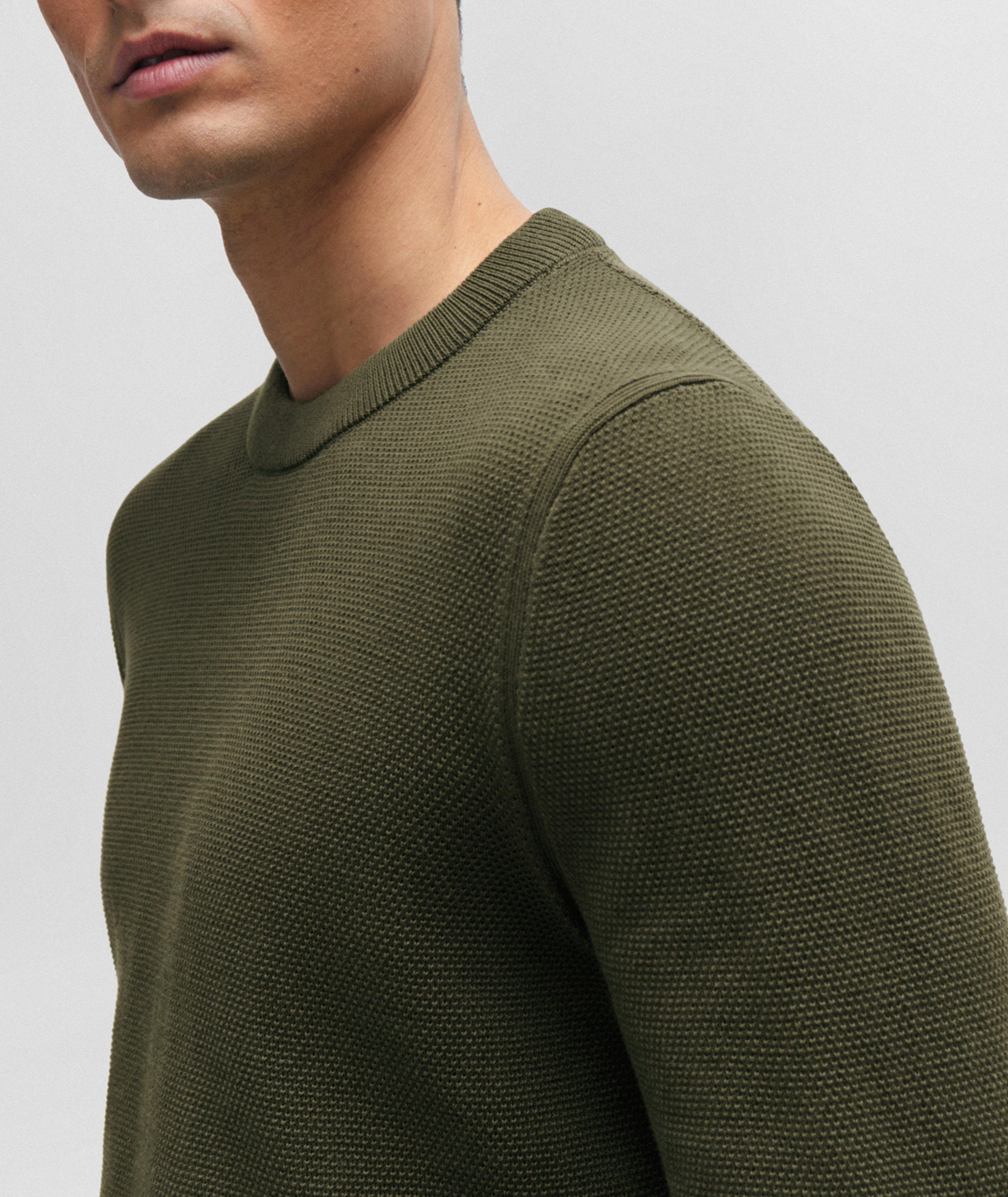 BOSS Micro Structure Cotton Sweater | Sweaters & Knits | Harry Rosen