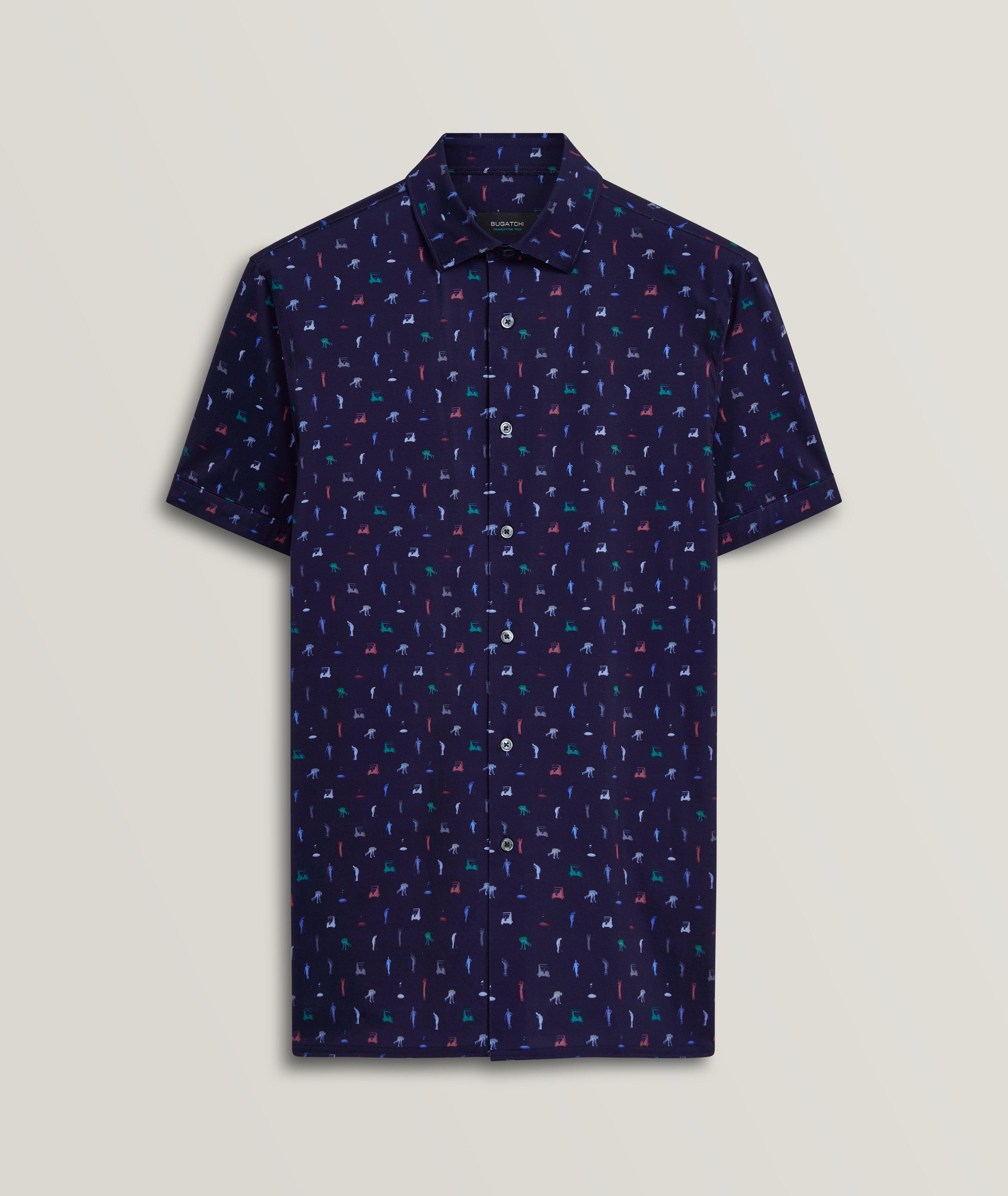 Bugatchi Milo Golf Print OoohCotton Sport Shirt | Casual Shirts | Harry ...
