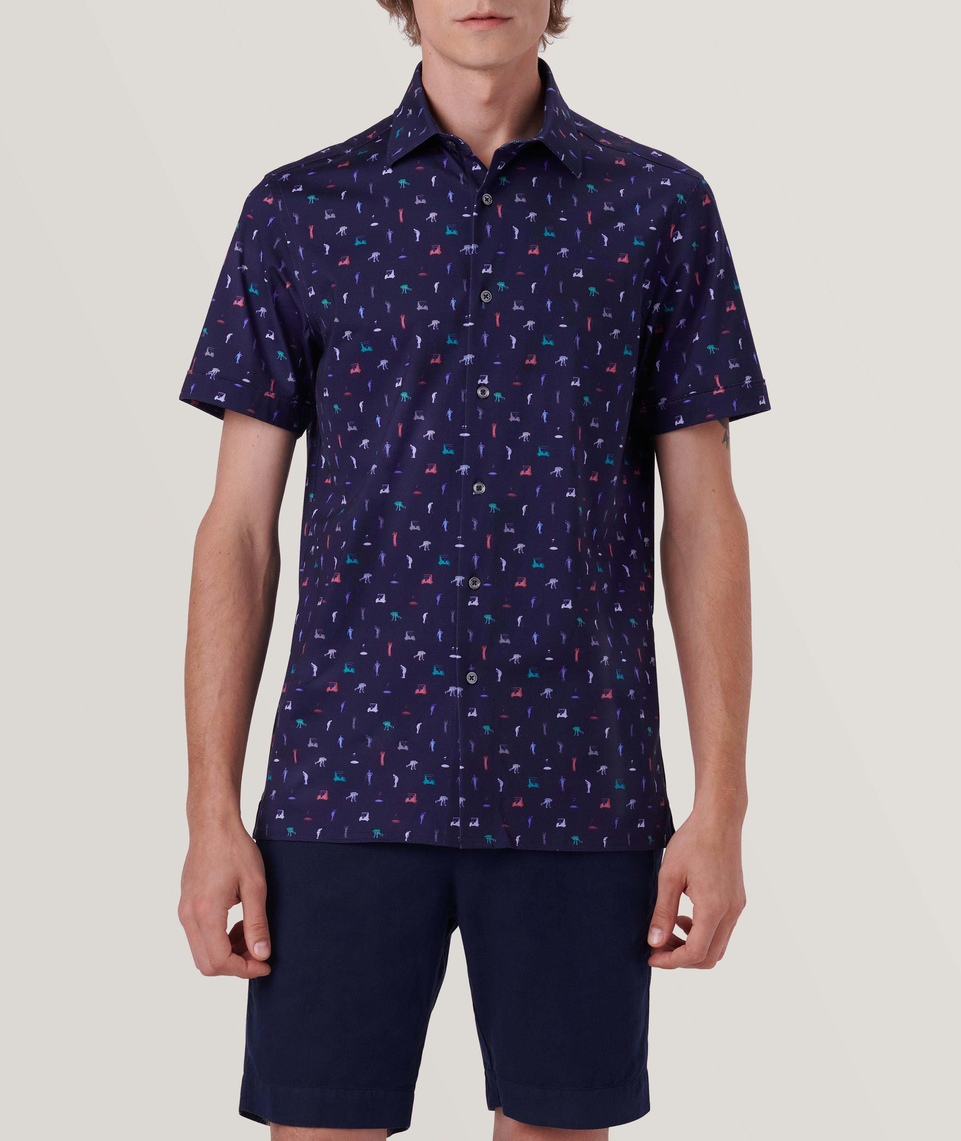 Bugatchi Milo Golf Print OoohCotton Sport Shirt | Sport Shirts | Harry ...