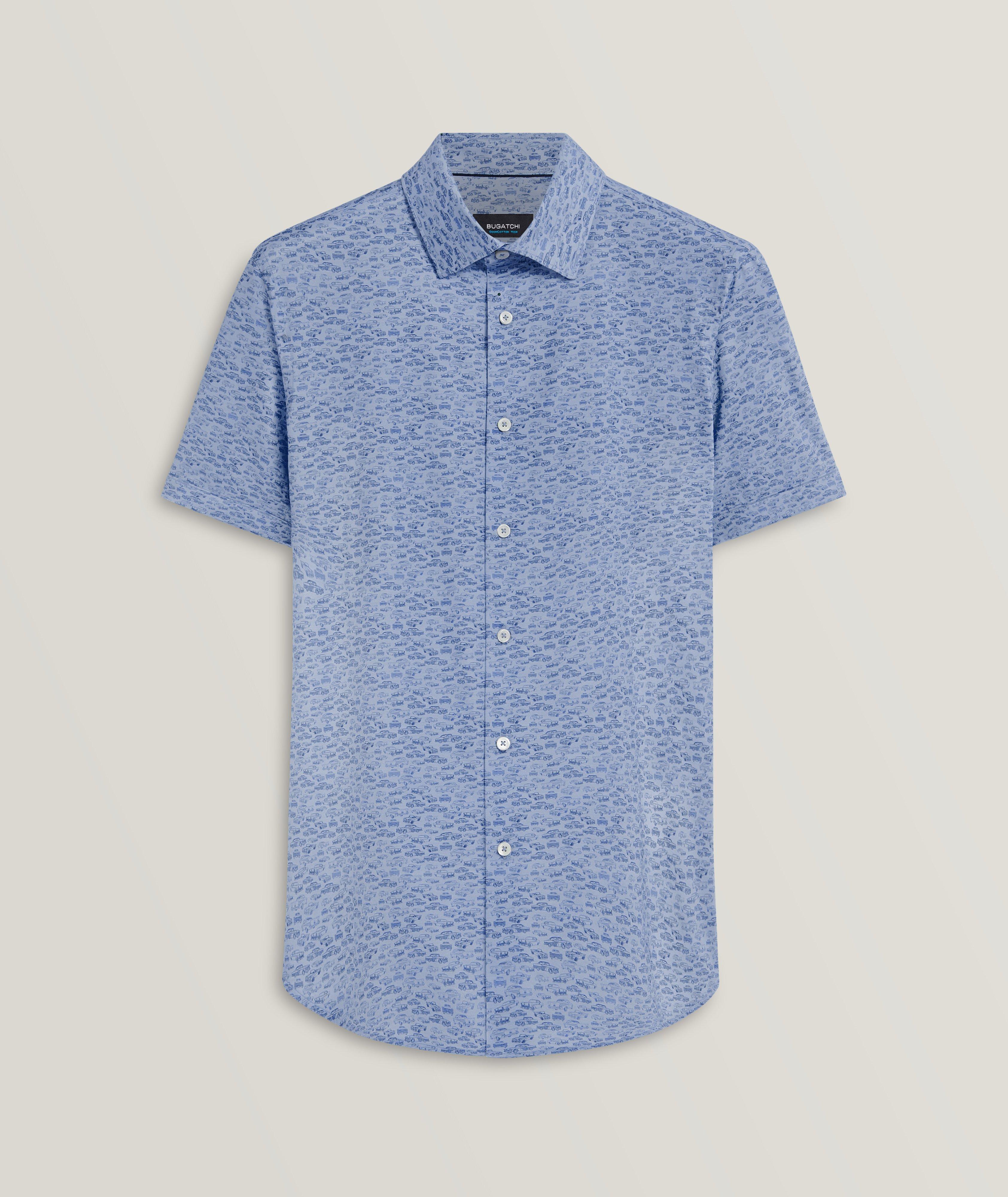 Bugatchi Miles Vintage Cars Print OoohCotton Sport Shirt | Casual ...