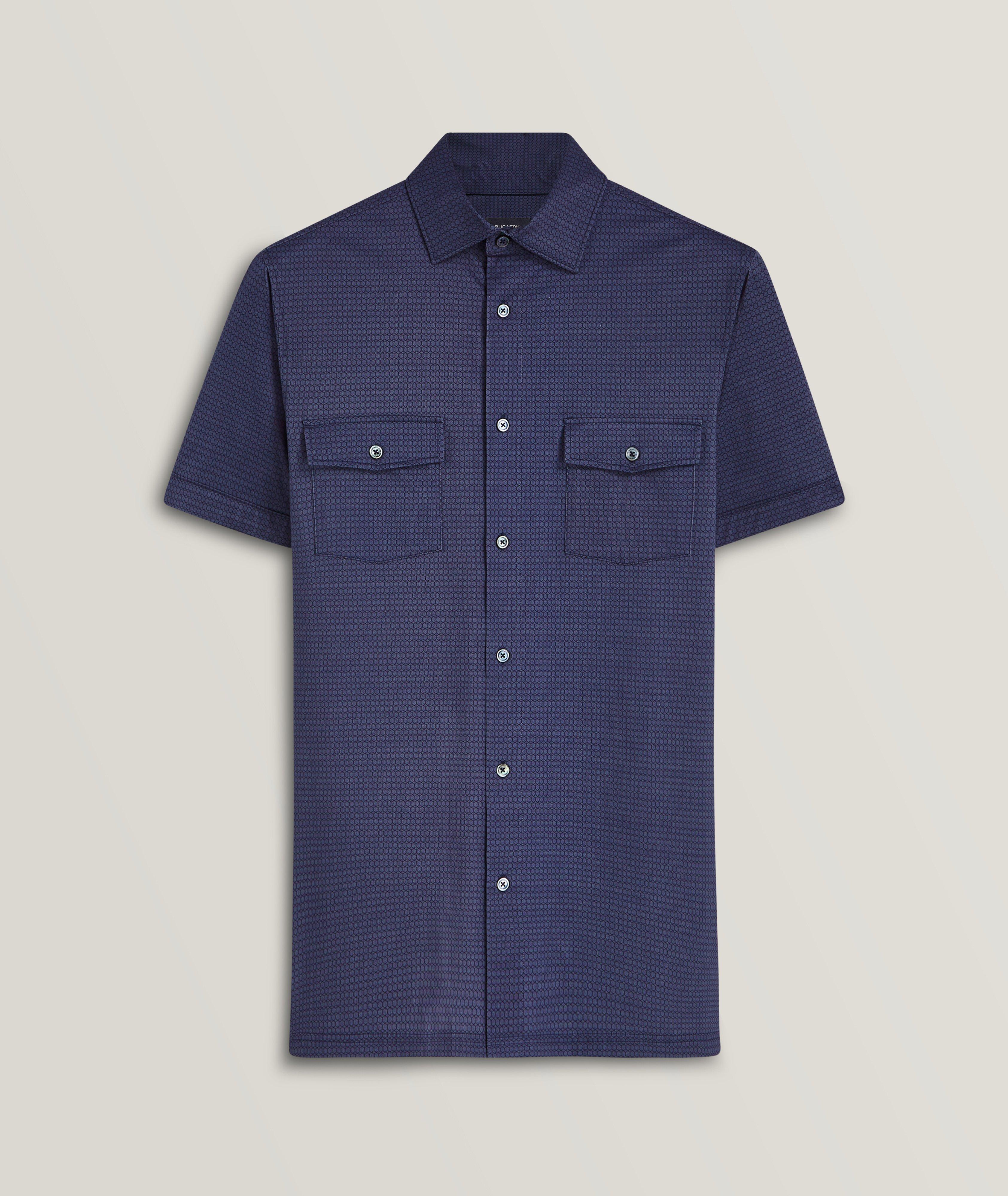 Bugatchi Milo Honeycomb OoohCotton Sport Shirt | Casual Shirts | Harry ...