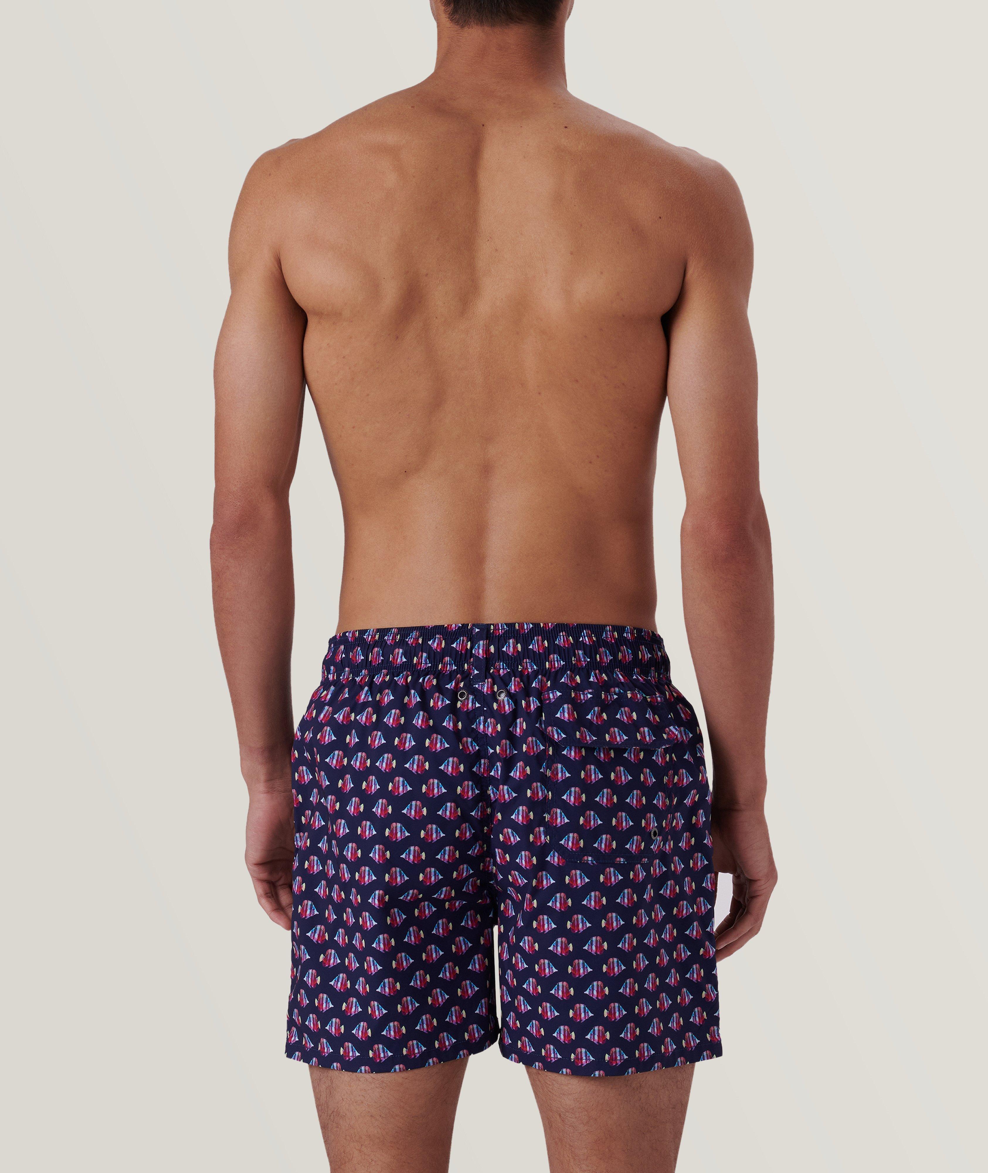 Bugatchi Archer Striped Fish Swim Trunks | Swimwear | Harry Rosen