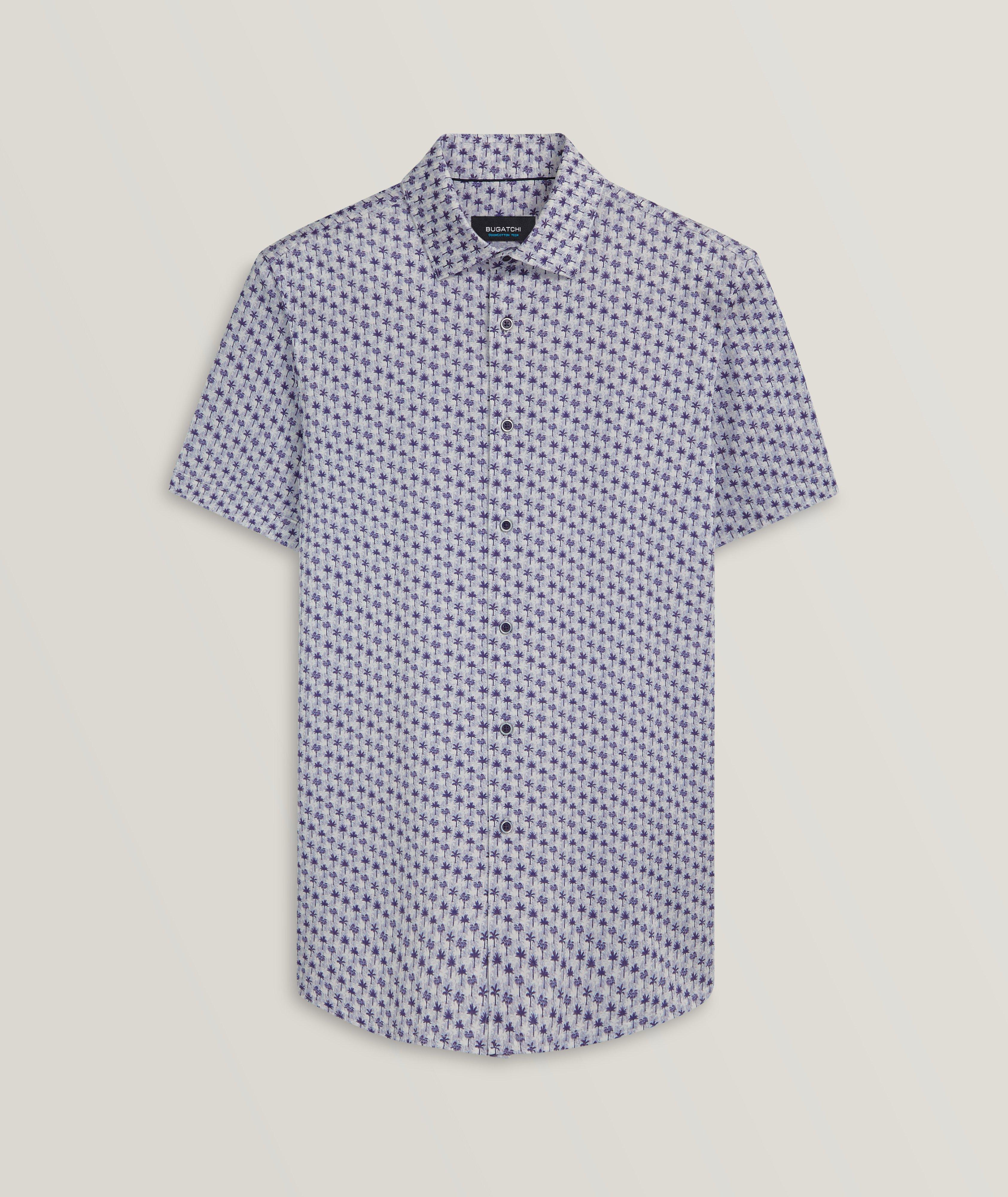 Bugatchi Milo Palm Trees Print OoohCotton Sport Shirt | Casual Shirts ...