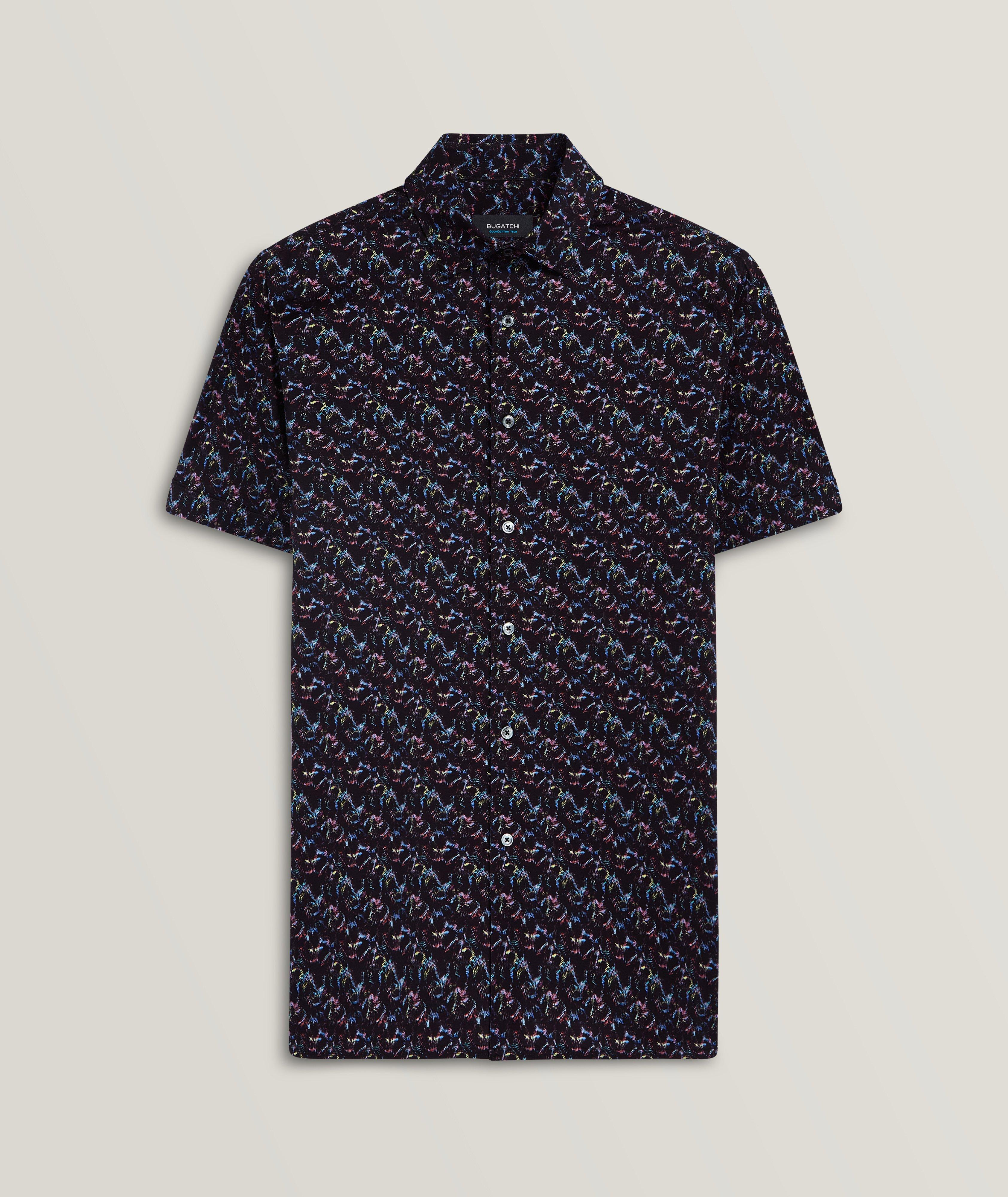 Bugatchi Milo Abstract Print OoohCotton Sport Shirt | Casual Shirts ...