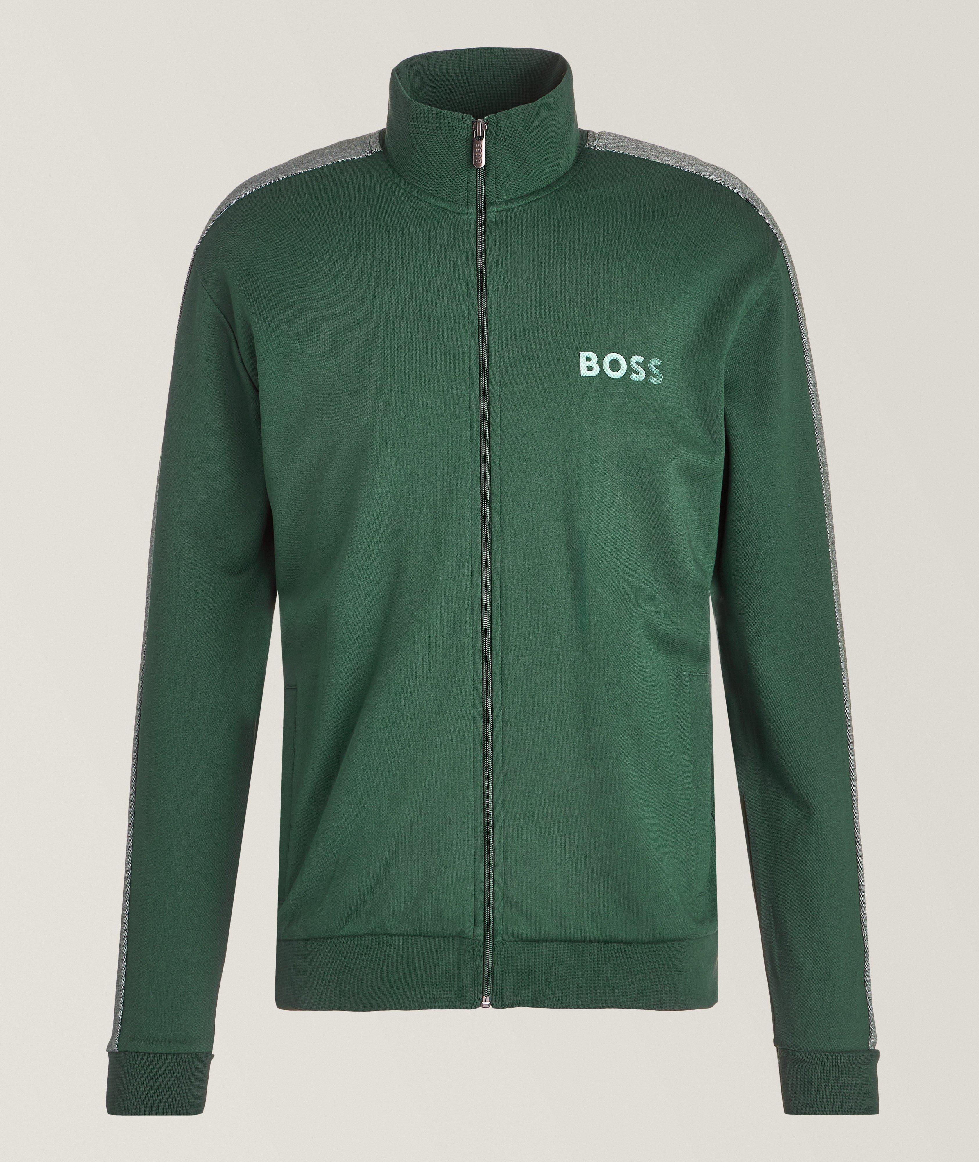 BOSS Cotton-Blend Full-Zip Tracksuit Jacket | Pyjamas & Loungewear ...