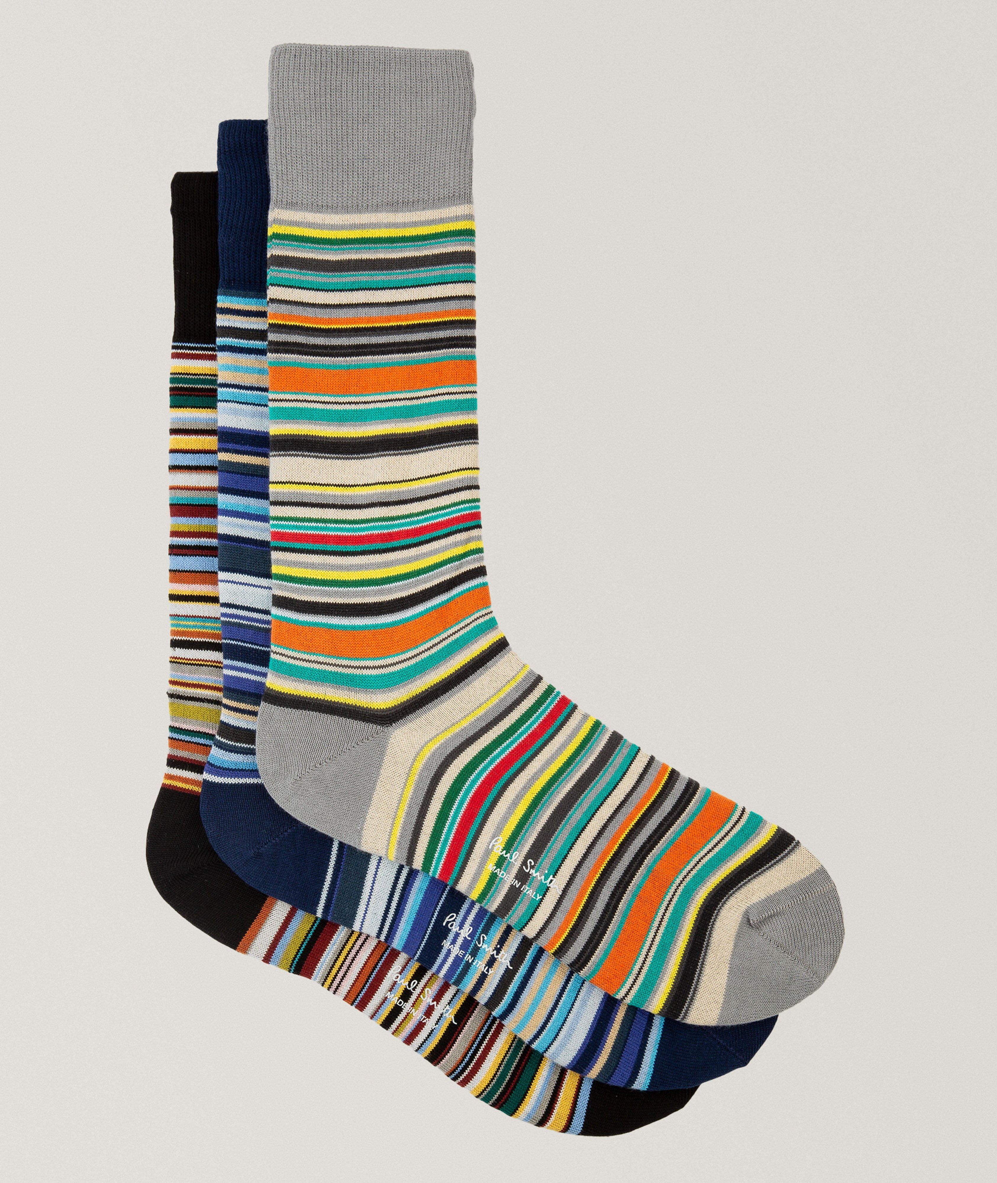 Paul Smith Three-Pack Signature Stripe Socks | Socks | Harry Rosen