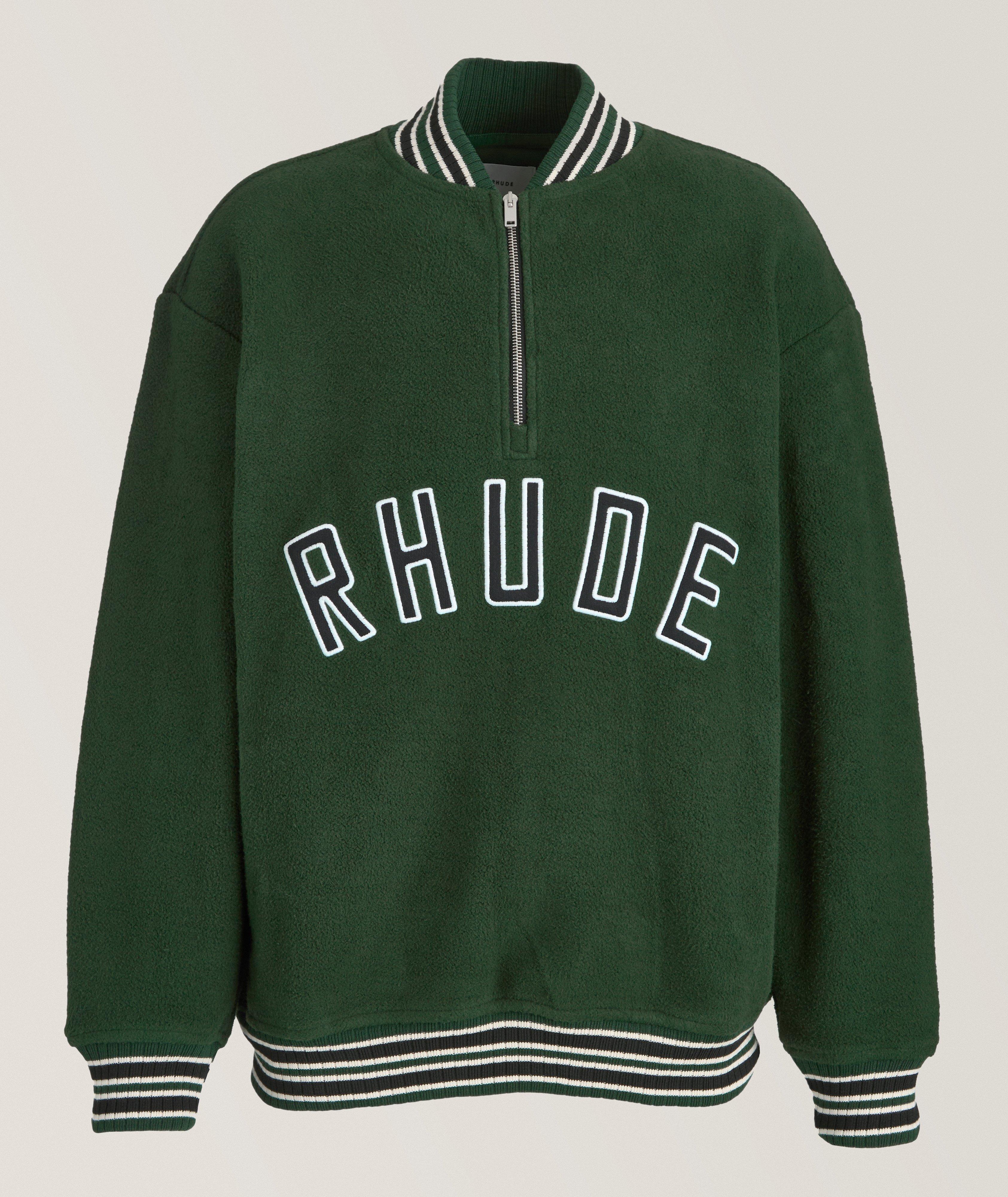 Rhude Cotton Quarter-Zip Varsity Sweater | Sweaters & Knits | Harry Rosen