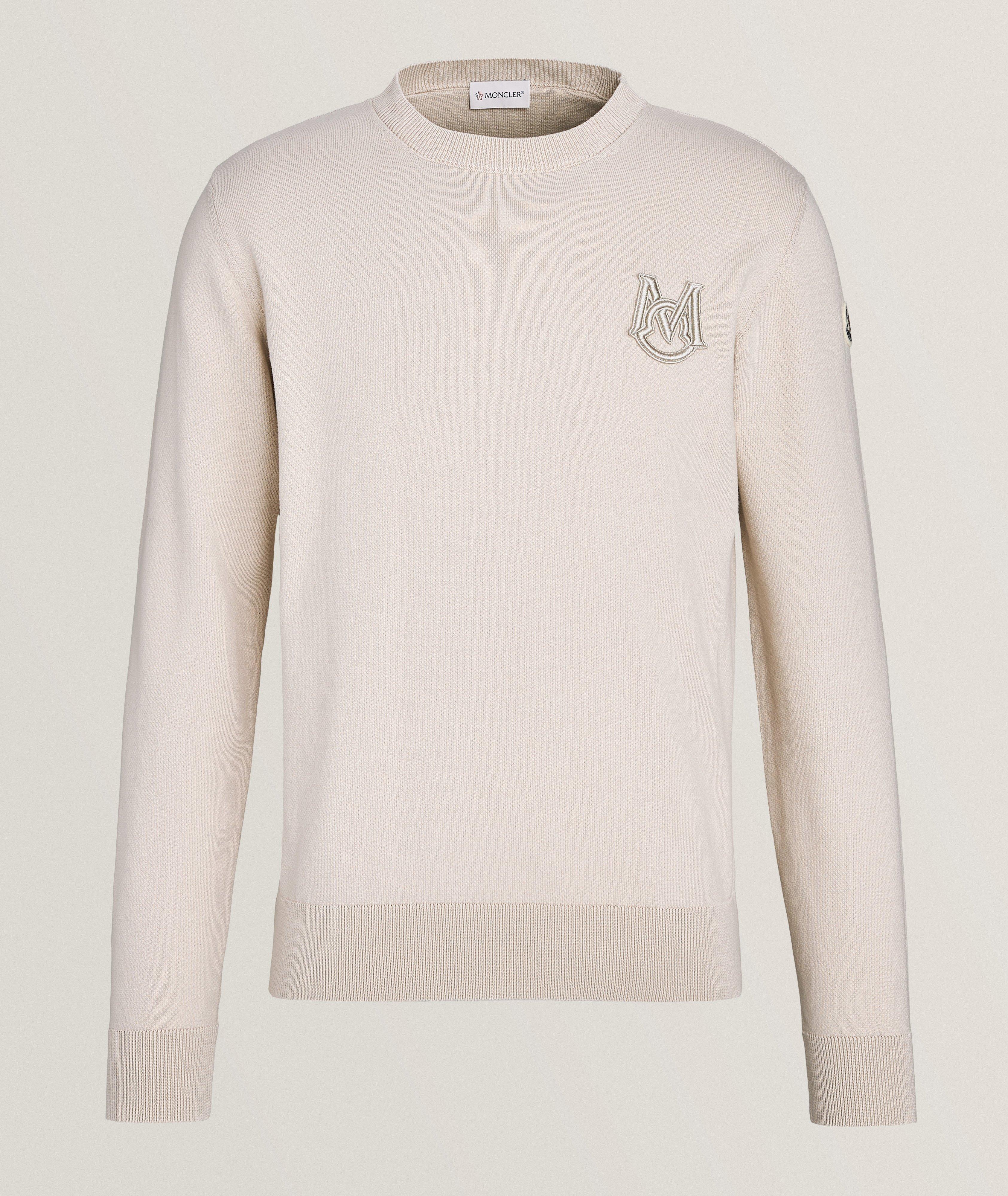 Raised Monogram Cotton Sweater