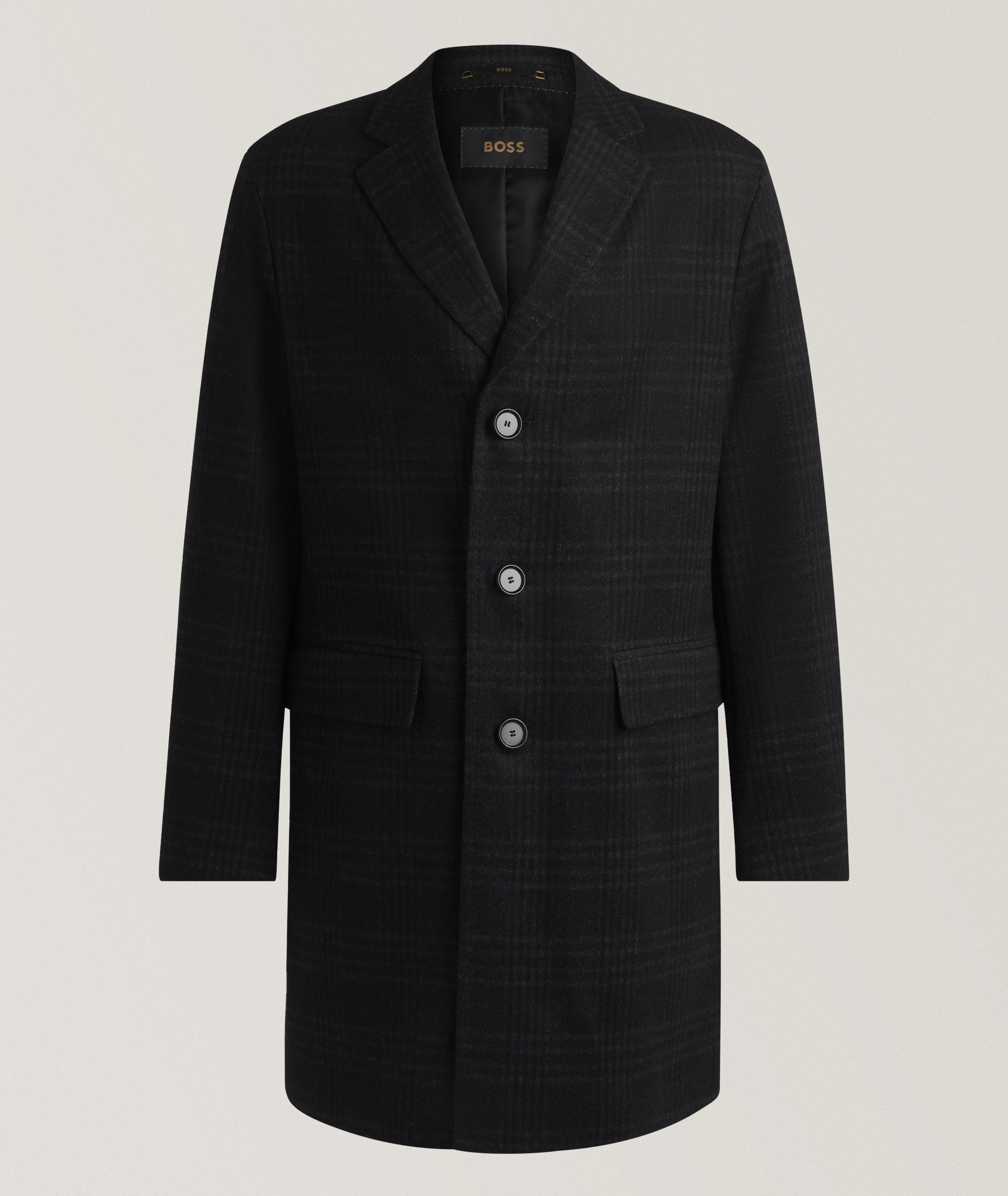 BOSS Henk Check Wool-Cashmere Coat | Coats | Harry Rosen