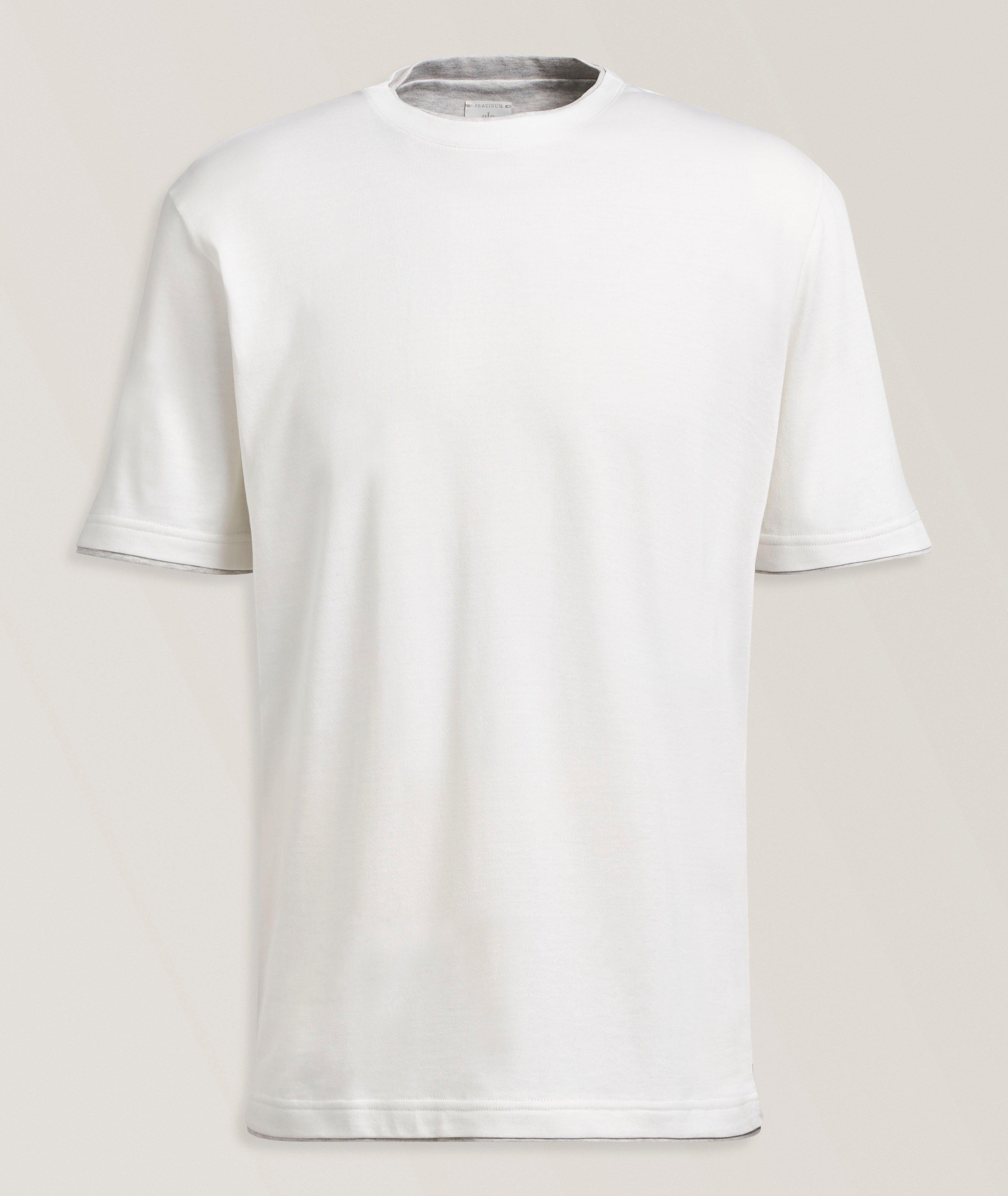 Eleventy ELVNTY NOS SS WHT LAYRD CN TEE | T-shirts | Harry Rosen