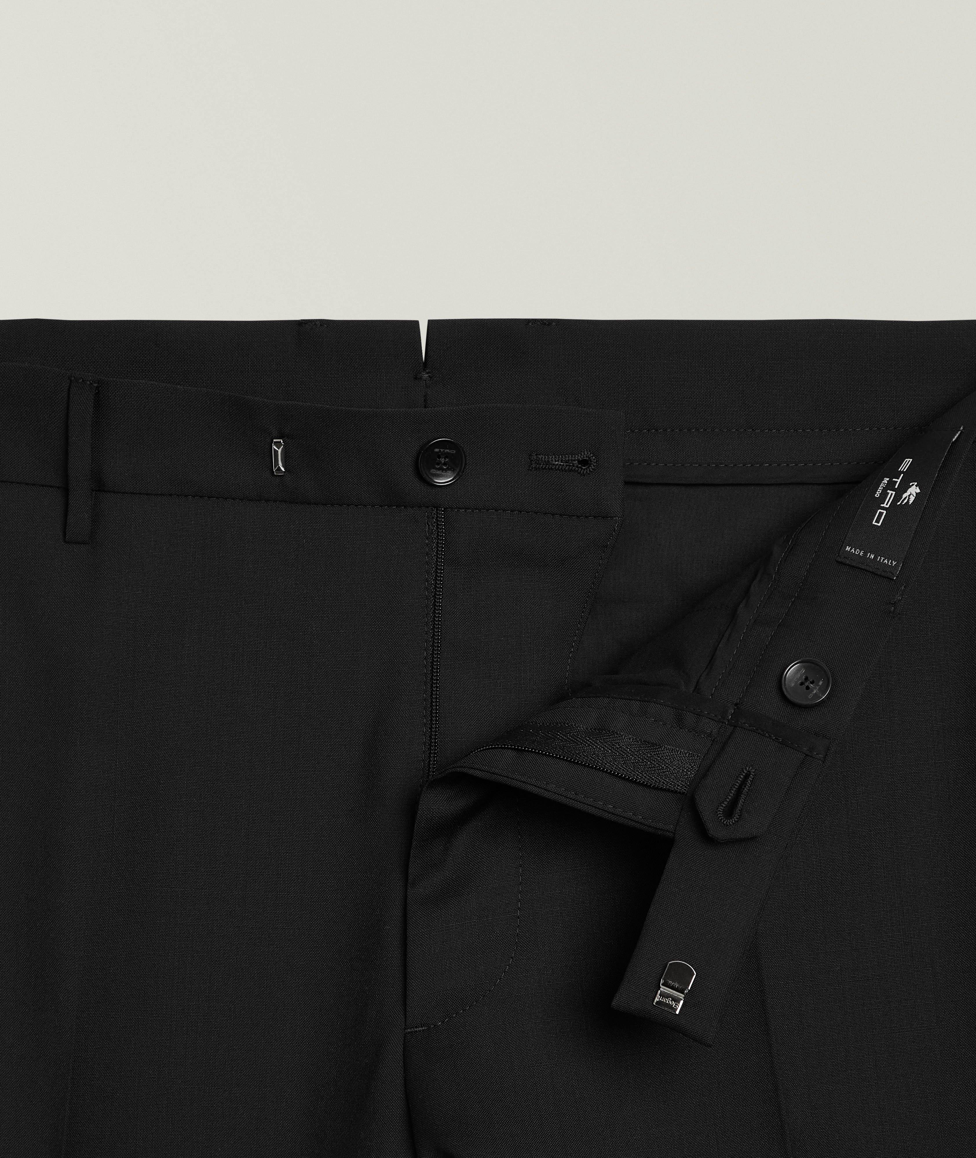 Etro Side Band Wool Evening Pants | Pants | Harry Rosen