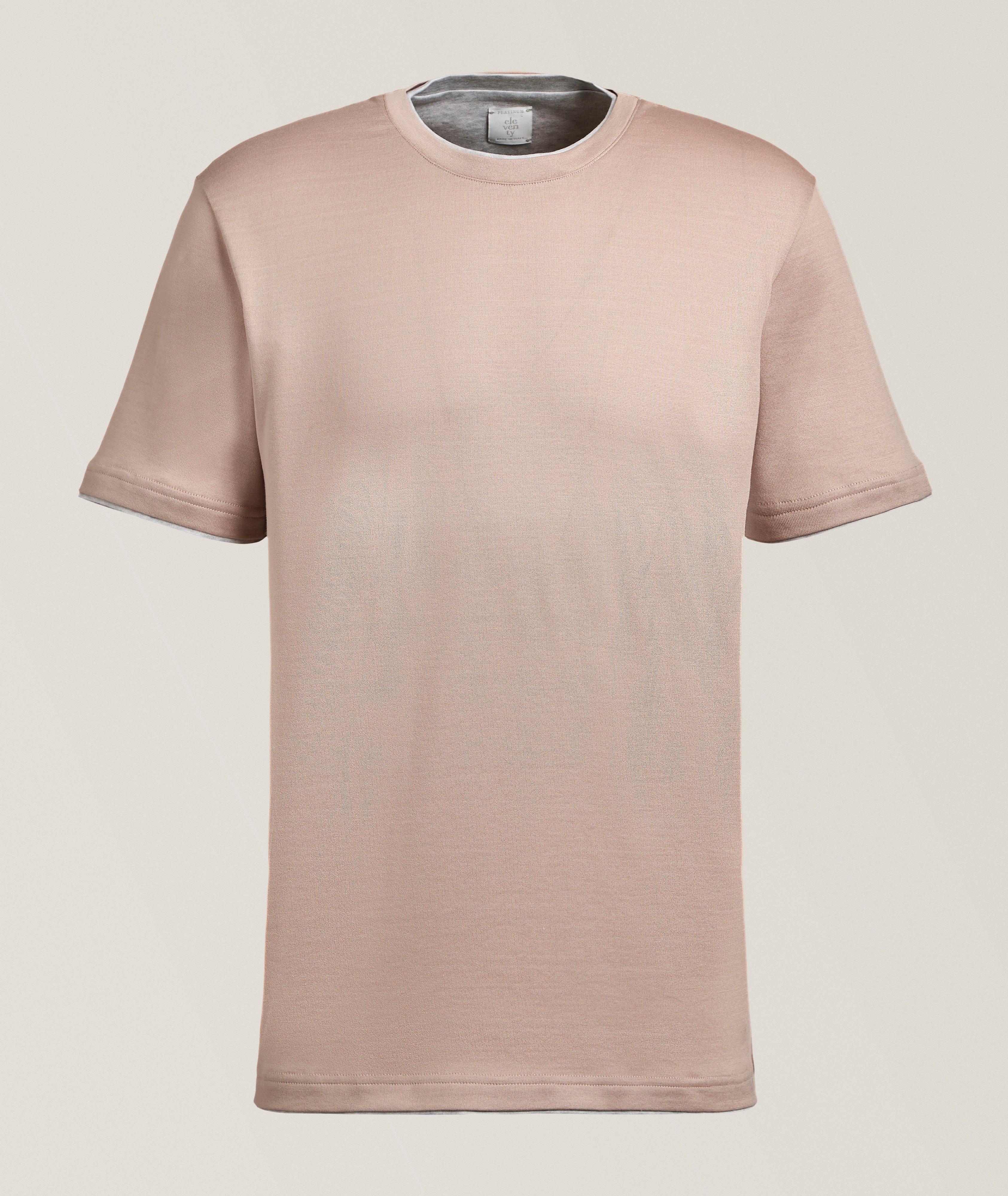 Eleventy Layered Crewneck Cotton T-Shirt | T-Shirts | Harry Rosen