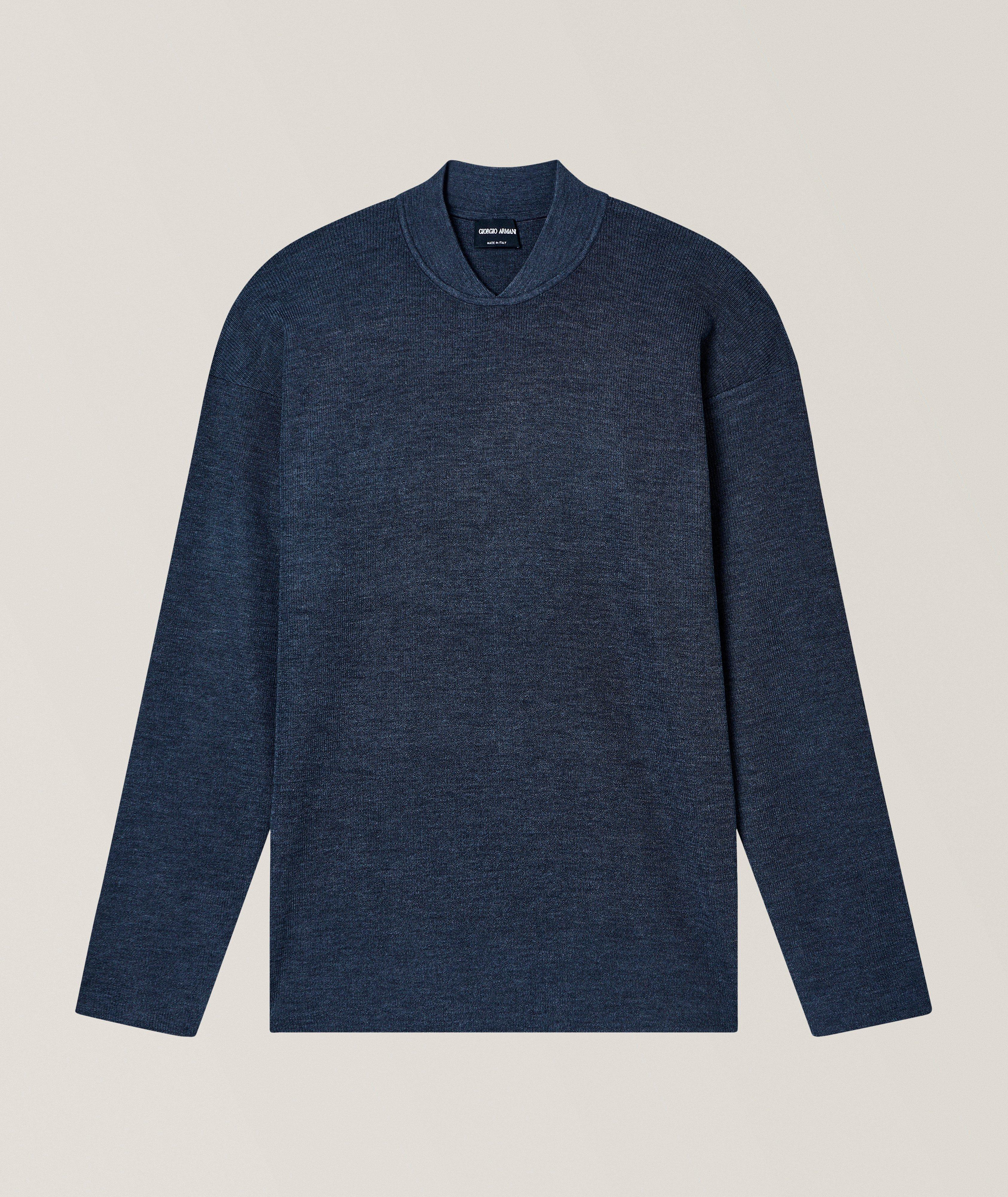 Giorgio Armani Wool-Cashmere Ribbed Sweater | Sweaters & Knits | Harry ...