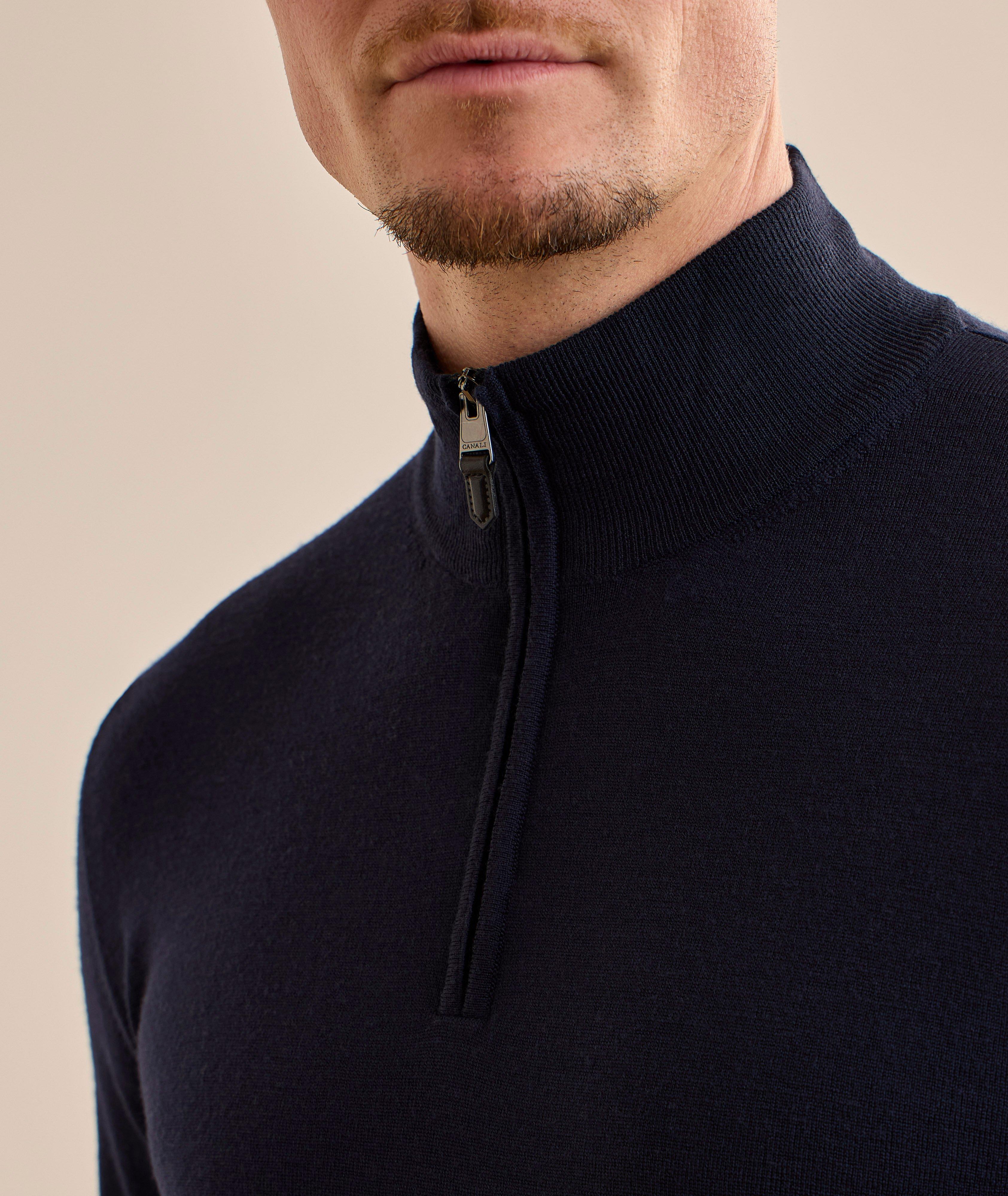 Canali Wool Quarter-Zip Sweater | Sweaters & Knits | Harry Rosen