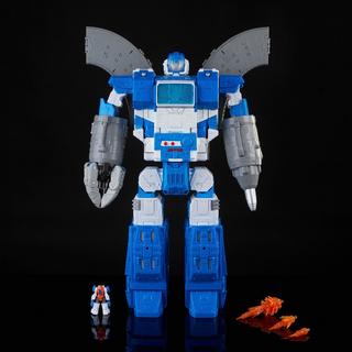 White and blue transformer store