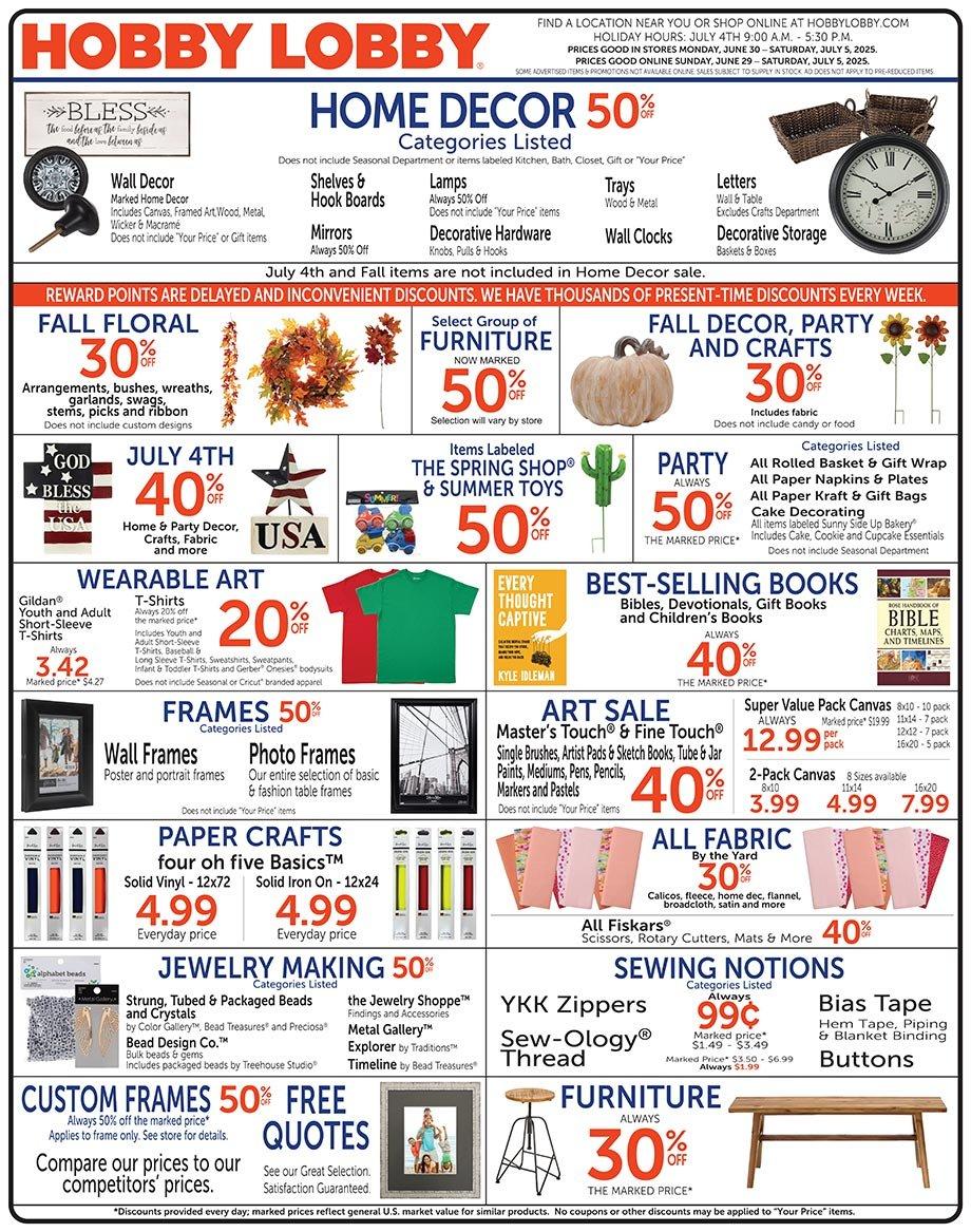 Hobby Lobby Weekly Ad, Coupons - December 2025 - Giving Assistant