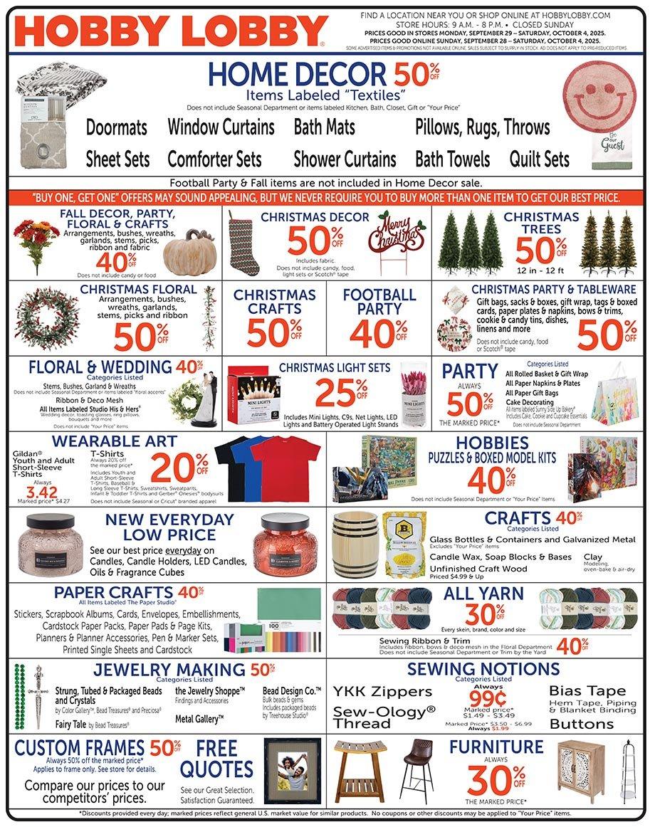 Hobby Lobby Weekly Ad