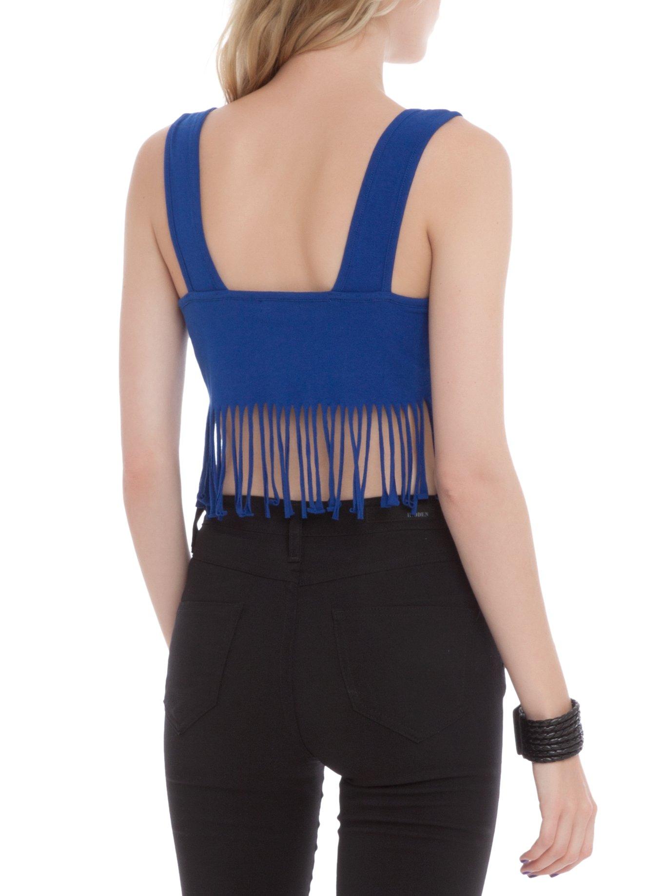 Rib Cage Fringe Bandeau Top | Hot Topic