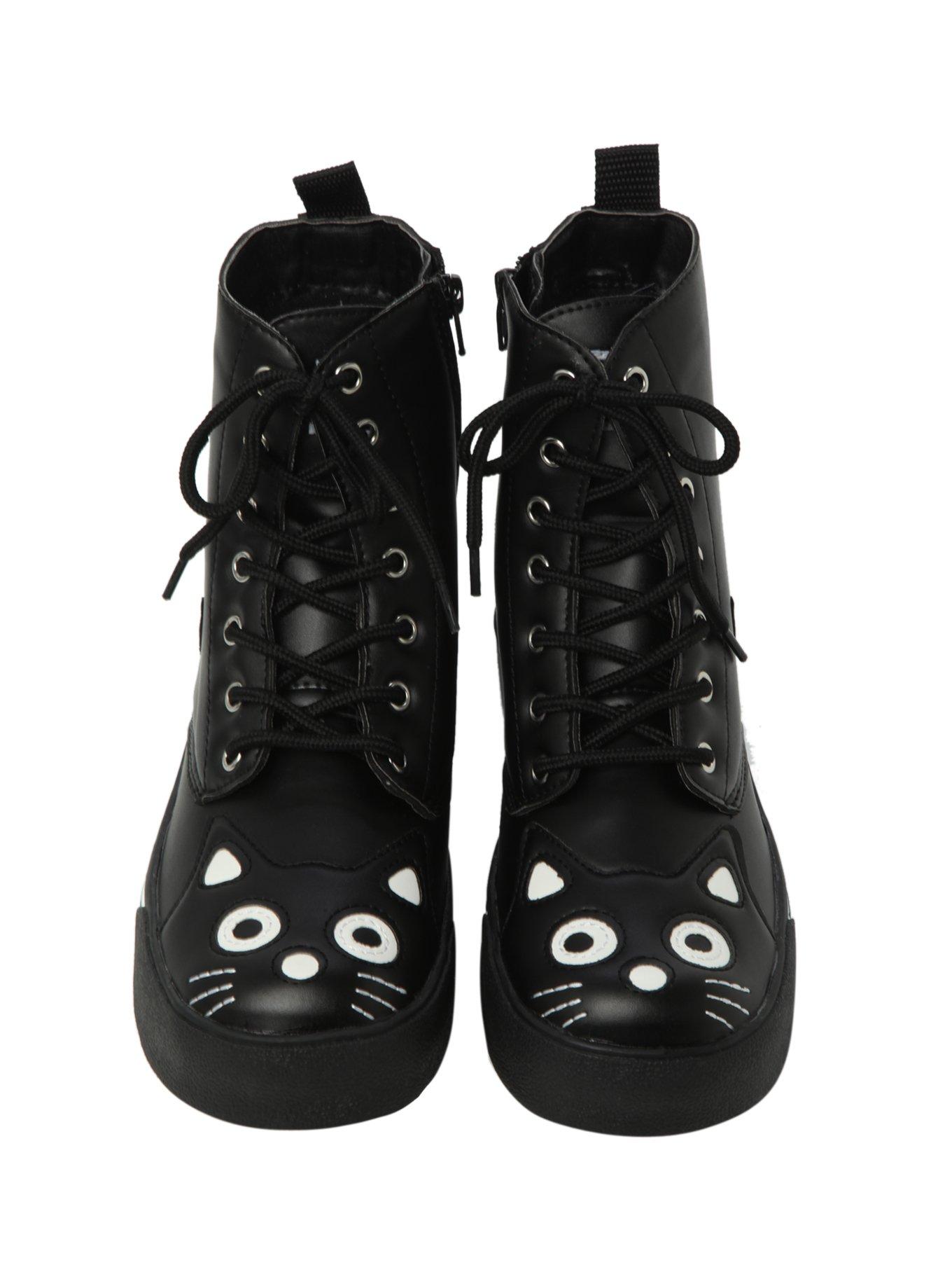 T.U.K. Black Kitty Sneaker Boots | Hot Topic