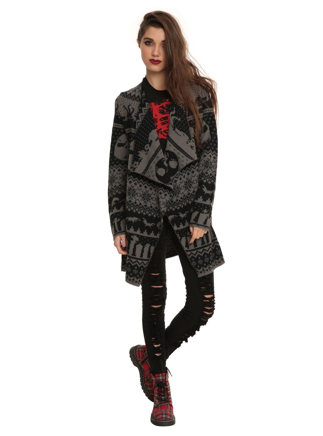 The Nightmare Before Christmas Black Grey Cardigan | Hot Topic