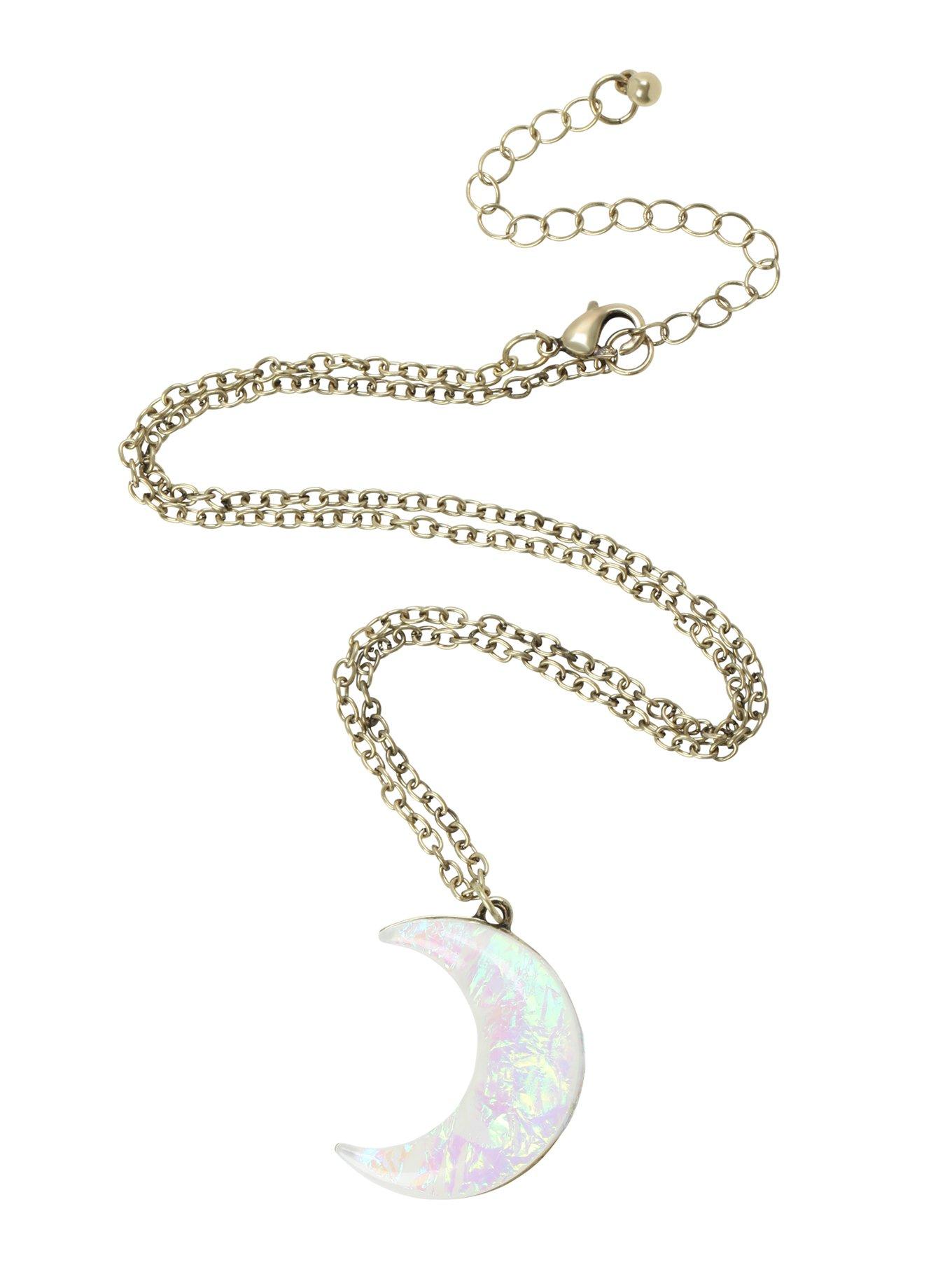 LOVEsick Opal Moon Necklace | Hot Topic