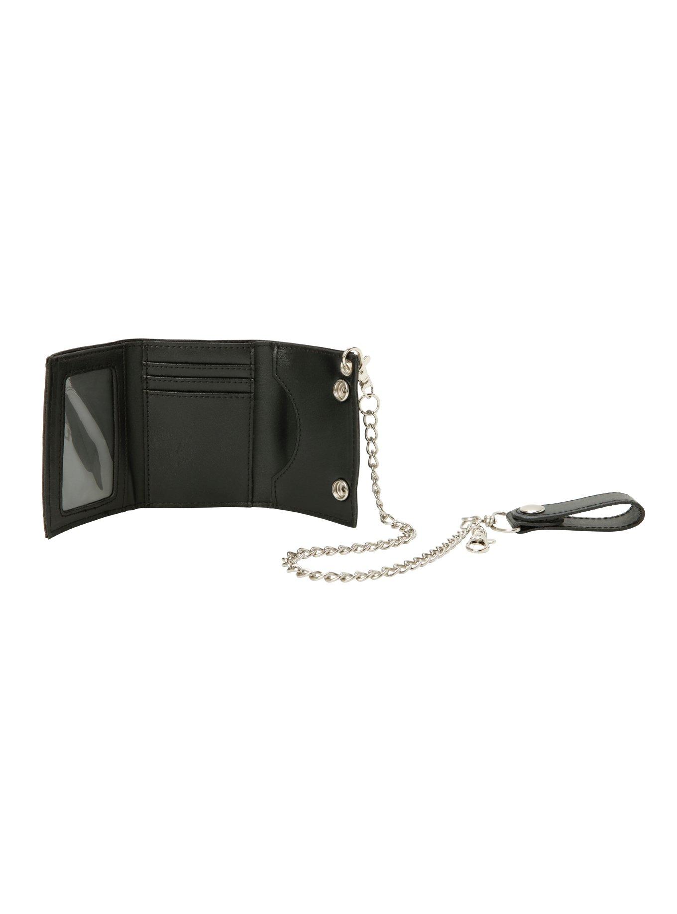Black Tri-Fold Chain Wallet | Hot Topic