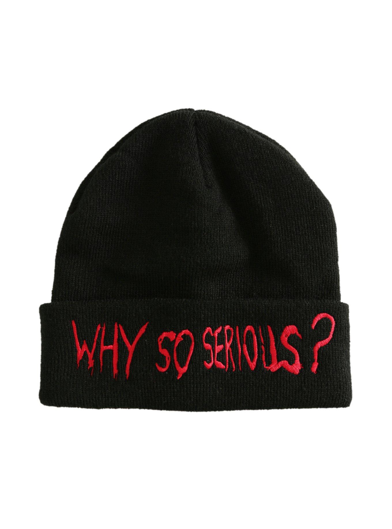 DC Comics The Dark Knight Rises Why So Serious? Beanie | Hot Topic