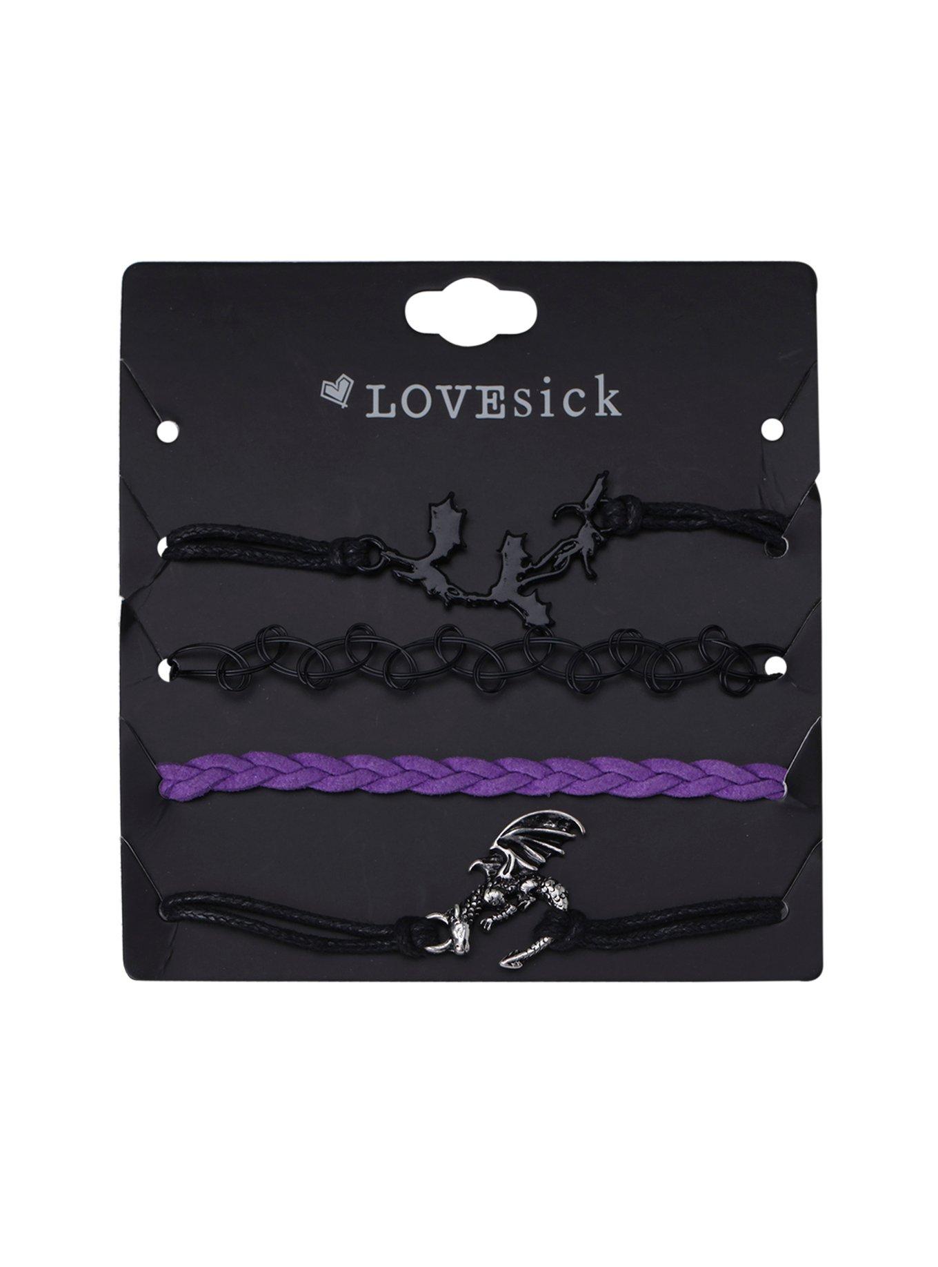 LOVEsick Dragon Bracelet 4 Pack | Hot Topic