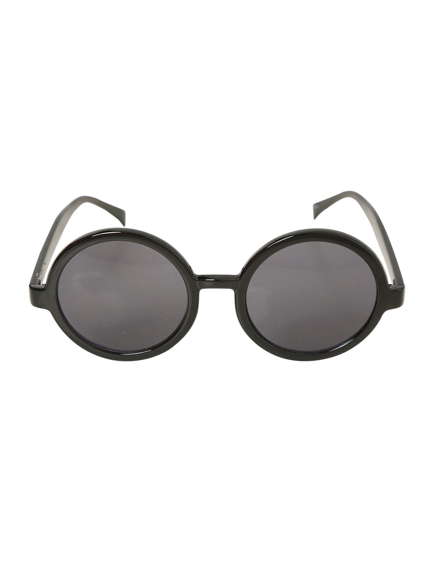 Basic Black Round Sunglasses | Hot Topic