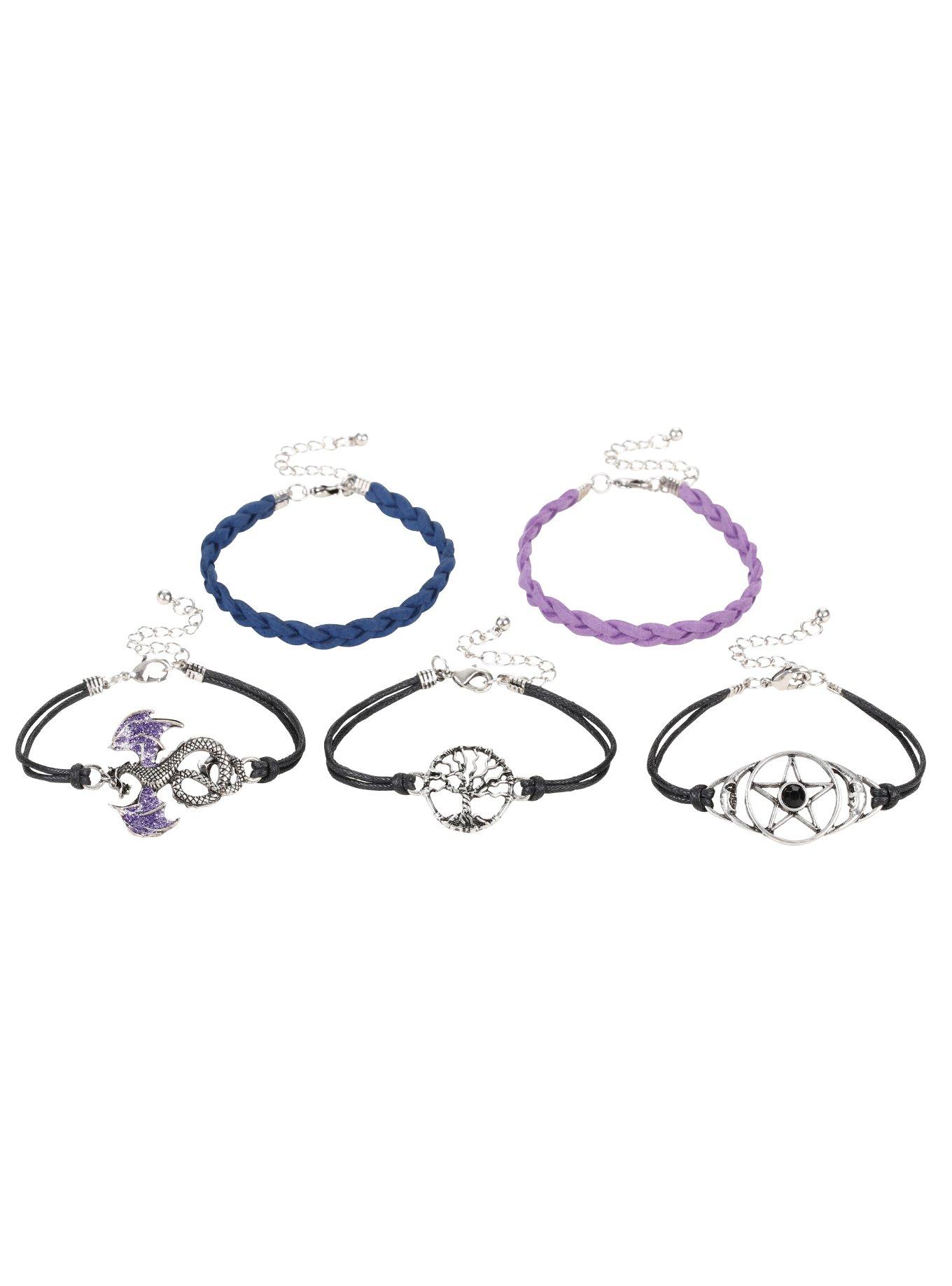 Purple Dragon Cord Bracelet Set | Hot Topic