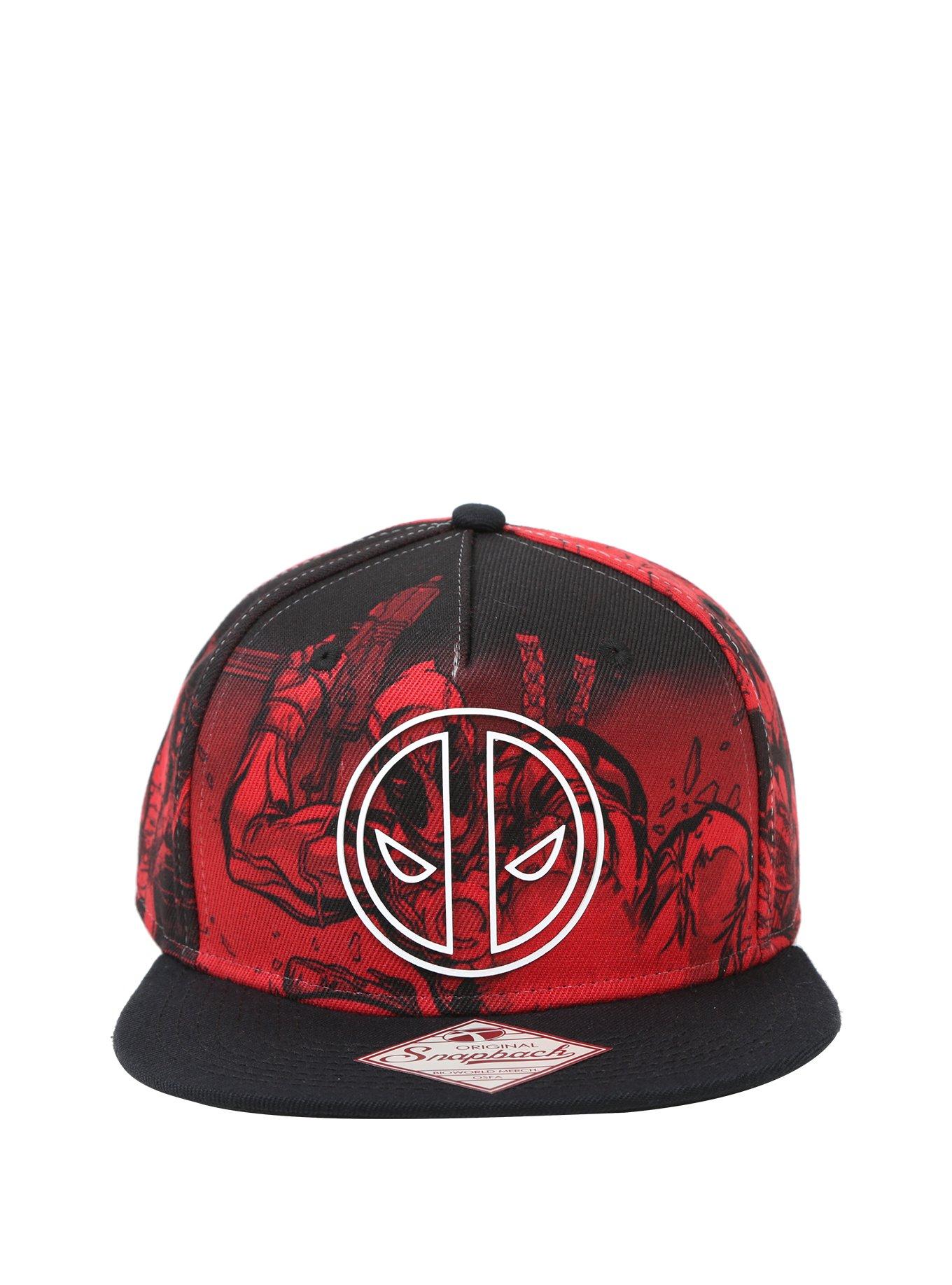 Marvel Deadpool Sublimation Crown Sonic Weld Logo Snapback Hat | Hot Topic