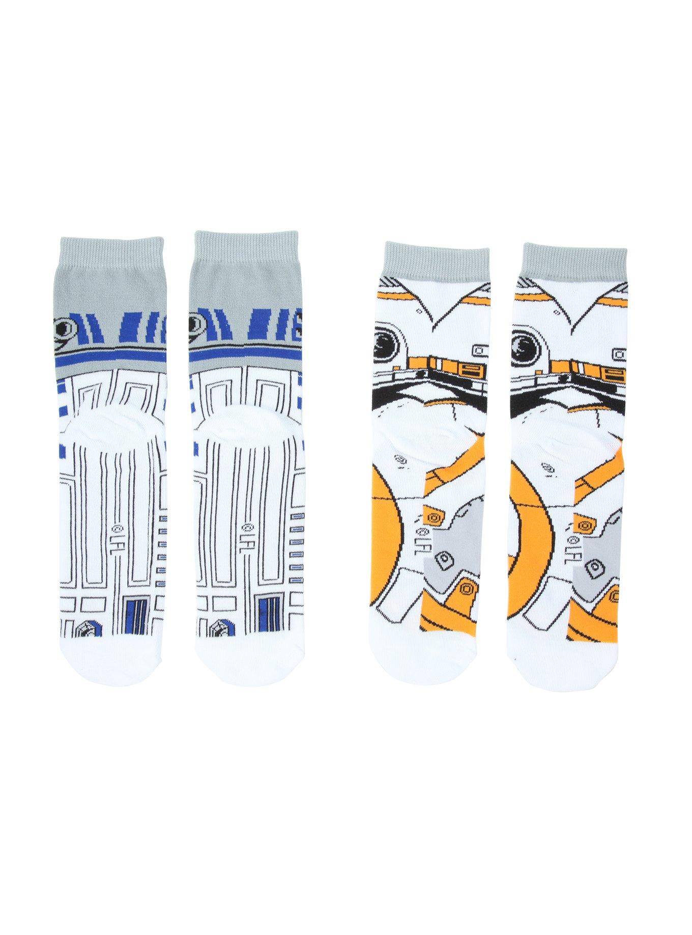 Star Wars R2-D2 & BB-8 Crew Sock 2 Pair | Hot Topic