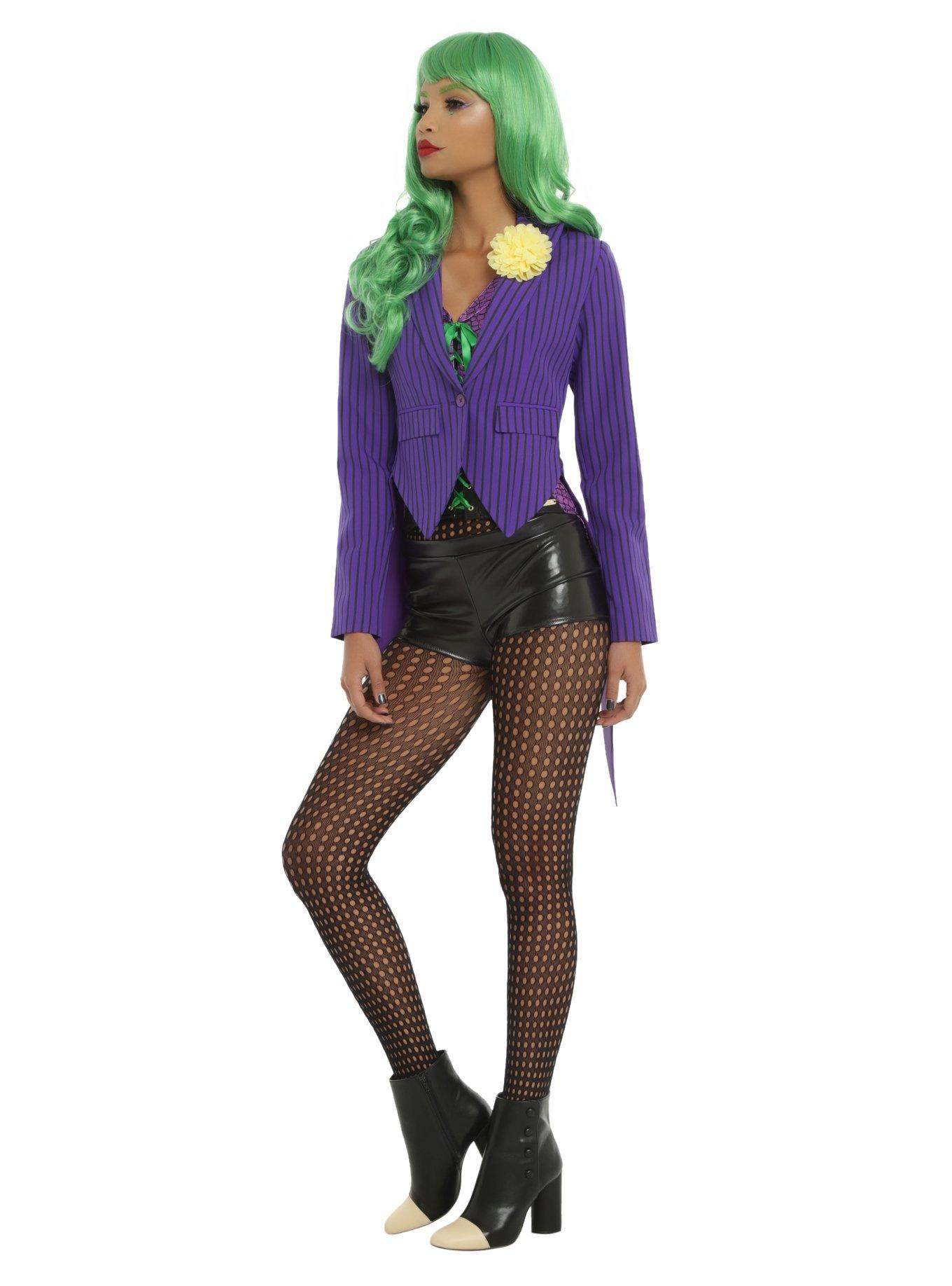DC Comics Joker Purple & Black Pinstripe Jacket | Hot Topic