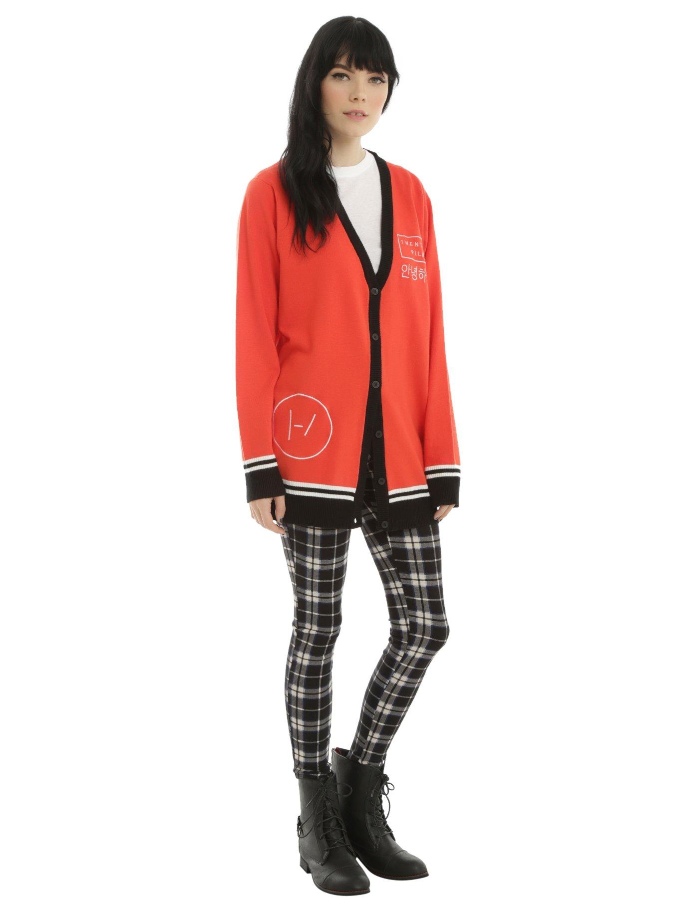 Twenty One Pilots Red Logo Girls Cardigan | Hot Topic