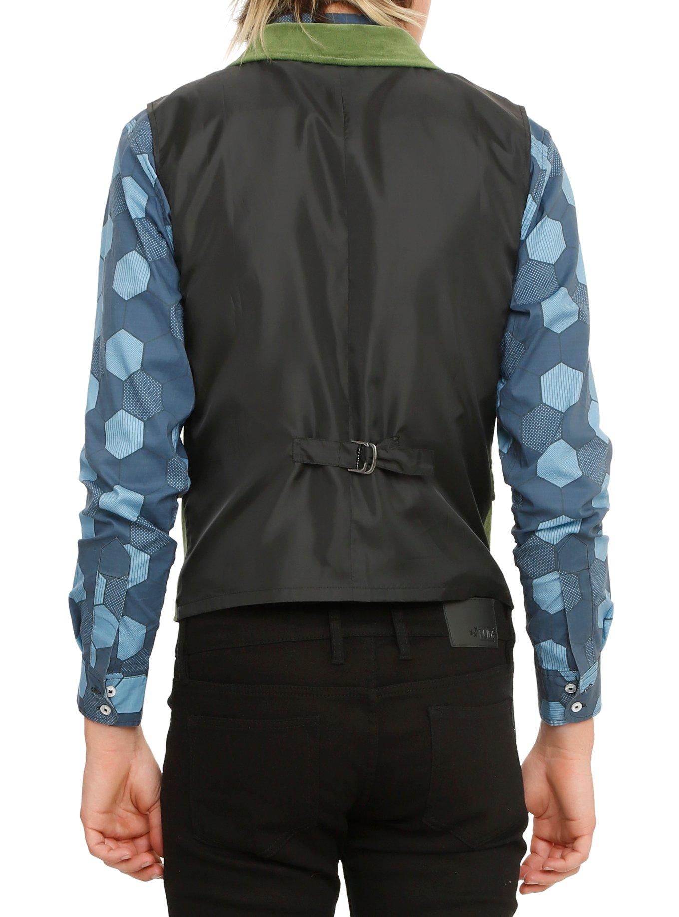 XXX RUDE Green Velveteen Vest | Hot Topic