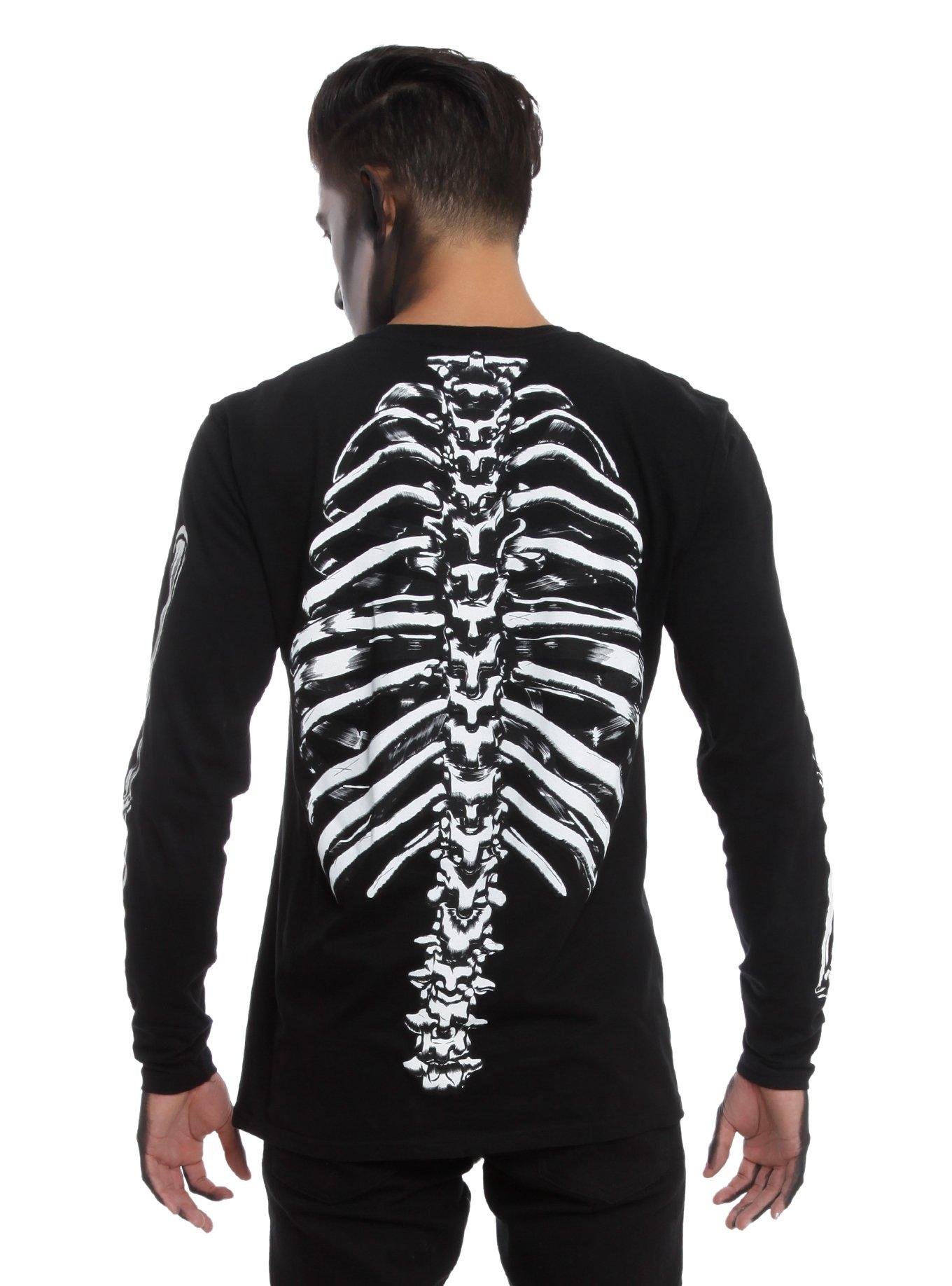 XXX RUDE Skeleton Black Long-Sleeve T-Shirt | Hot Topic