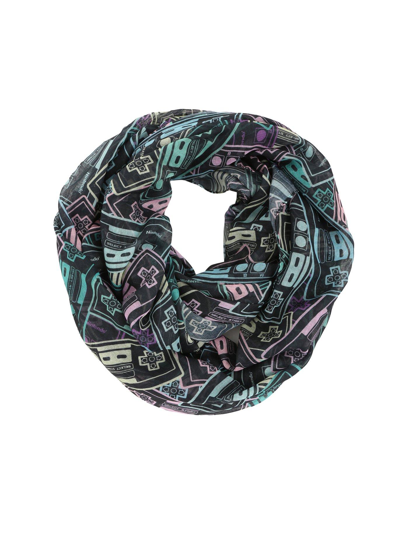 Nintendo NES Classic Controller Pastel Print Infinity Scarf | Hot Topic