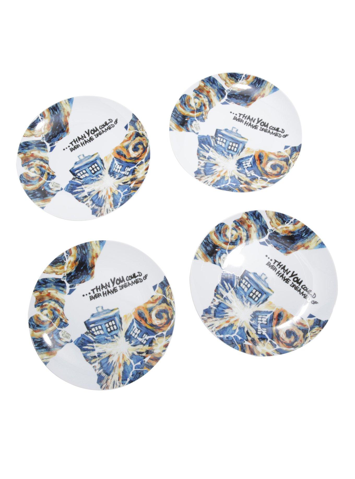 Doctor Who Exploding TARDIS 10" Ceramic Plate Set | Hot Topic