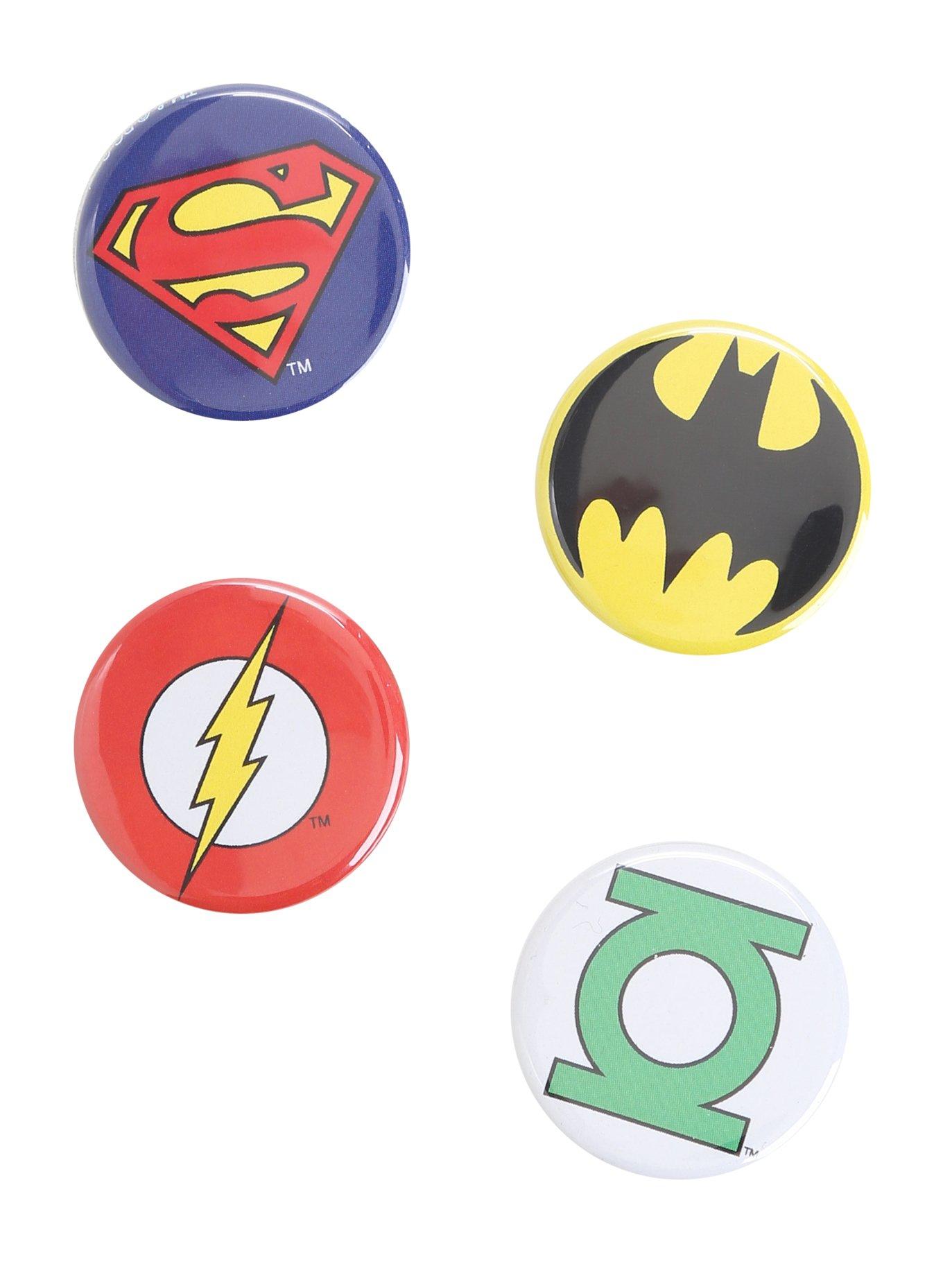 DC Comics Heroes Logos Pin Set | Hot Topic