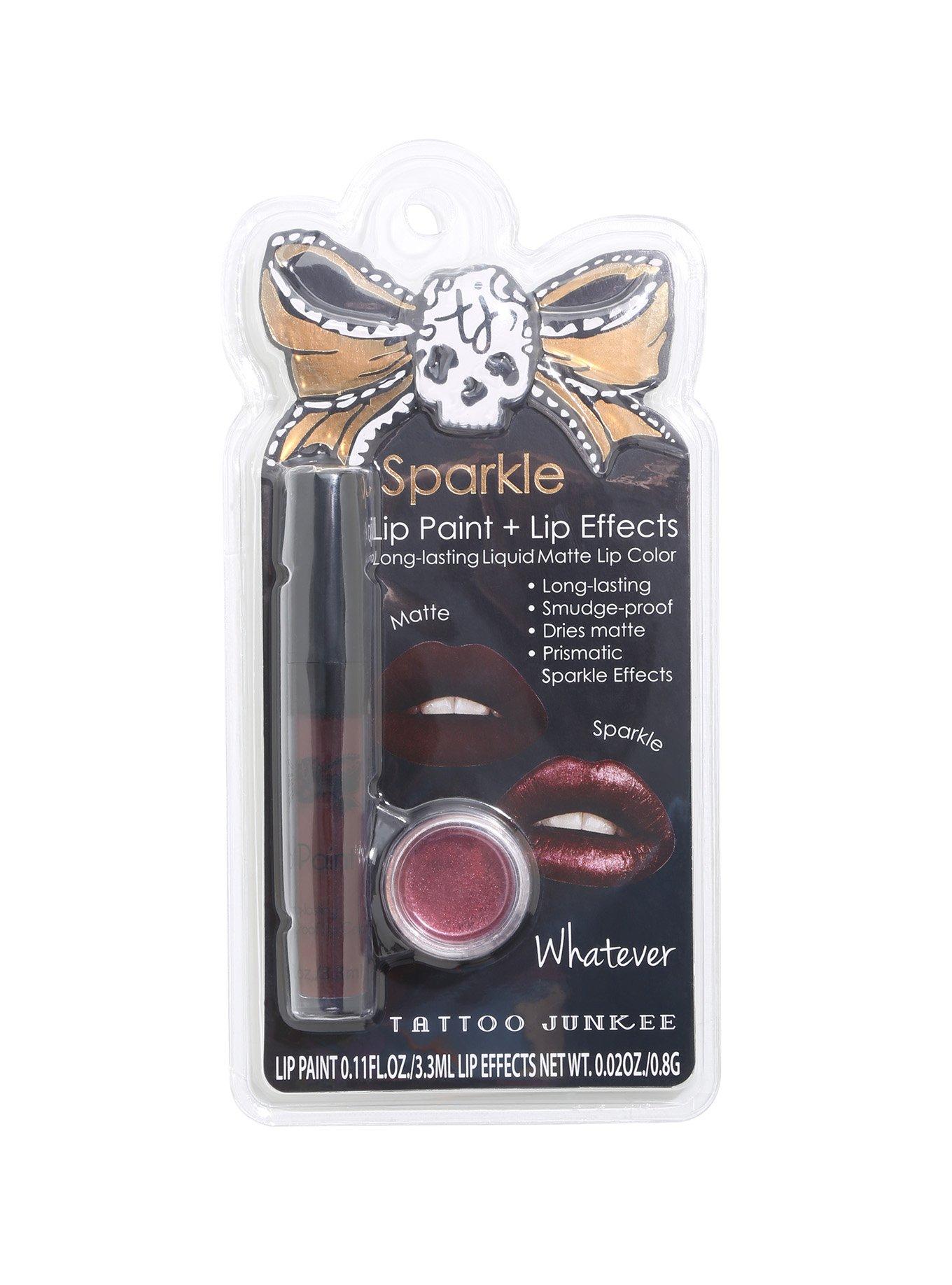 Tattoo Junkee Whatever Sparkle Lip Paint + Effects