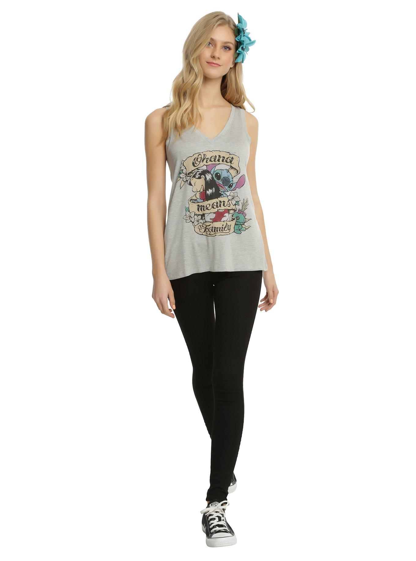 Lilo & Stitch Ohana Split Back Girls Tank Top | Hot Topic