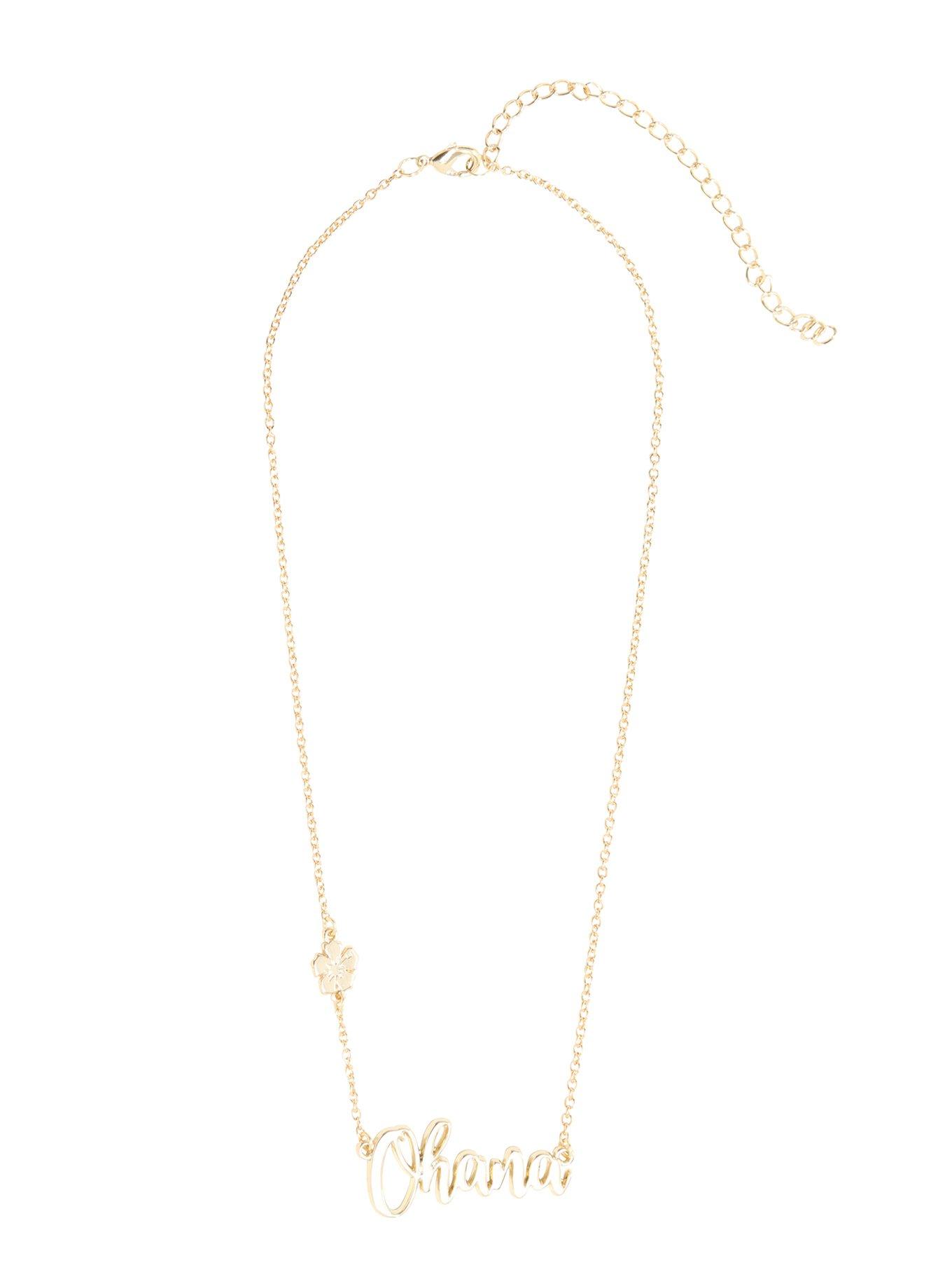 Disney Lilo & Stitch Ohana Cursive Name Plate Necklace | Hot Topic