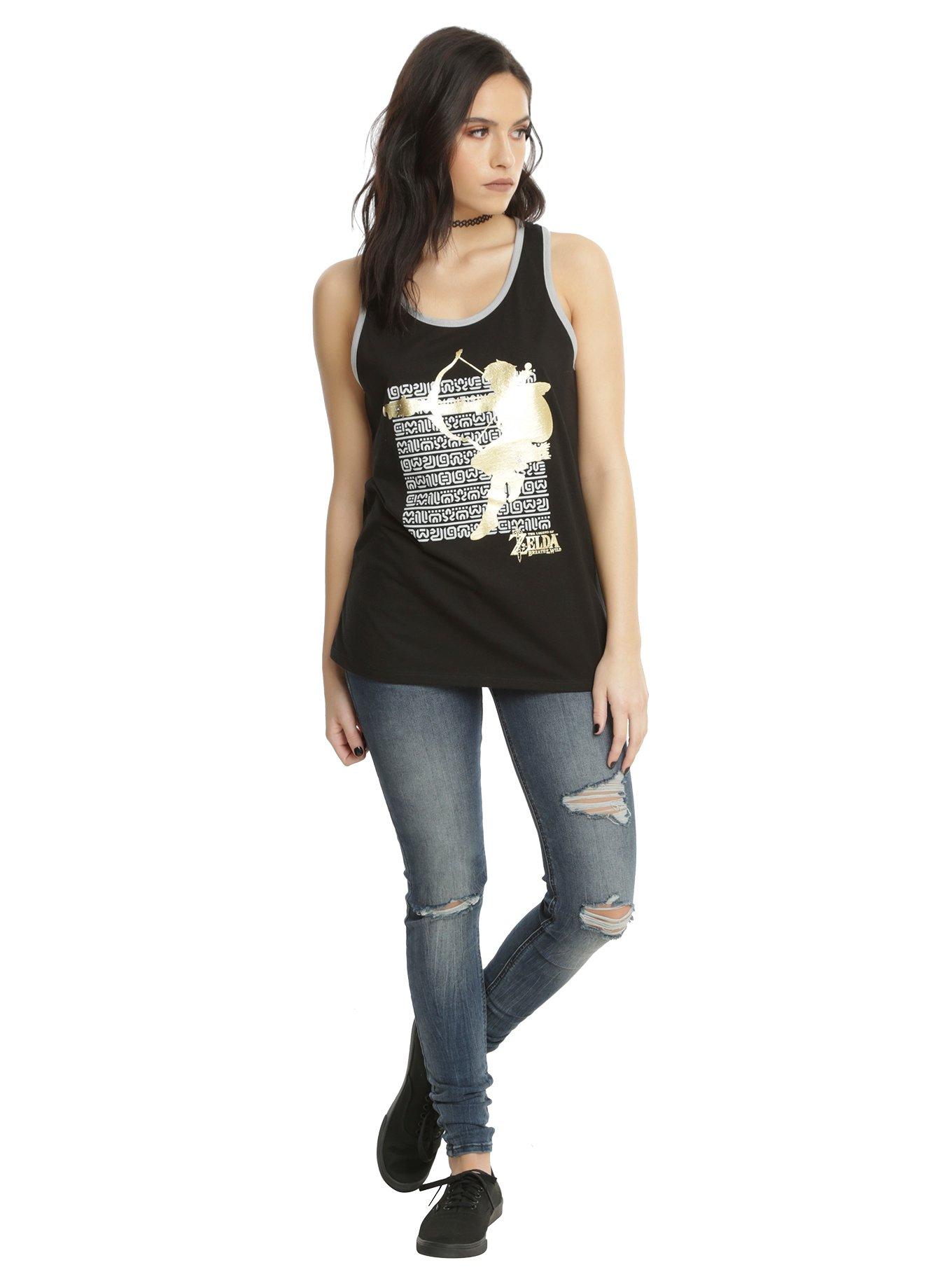 The Legend Of Zelda: Breath Of The Wild Gold Foil Girls Tank Top | Hot ...
