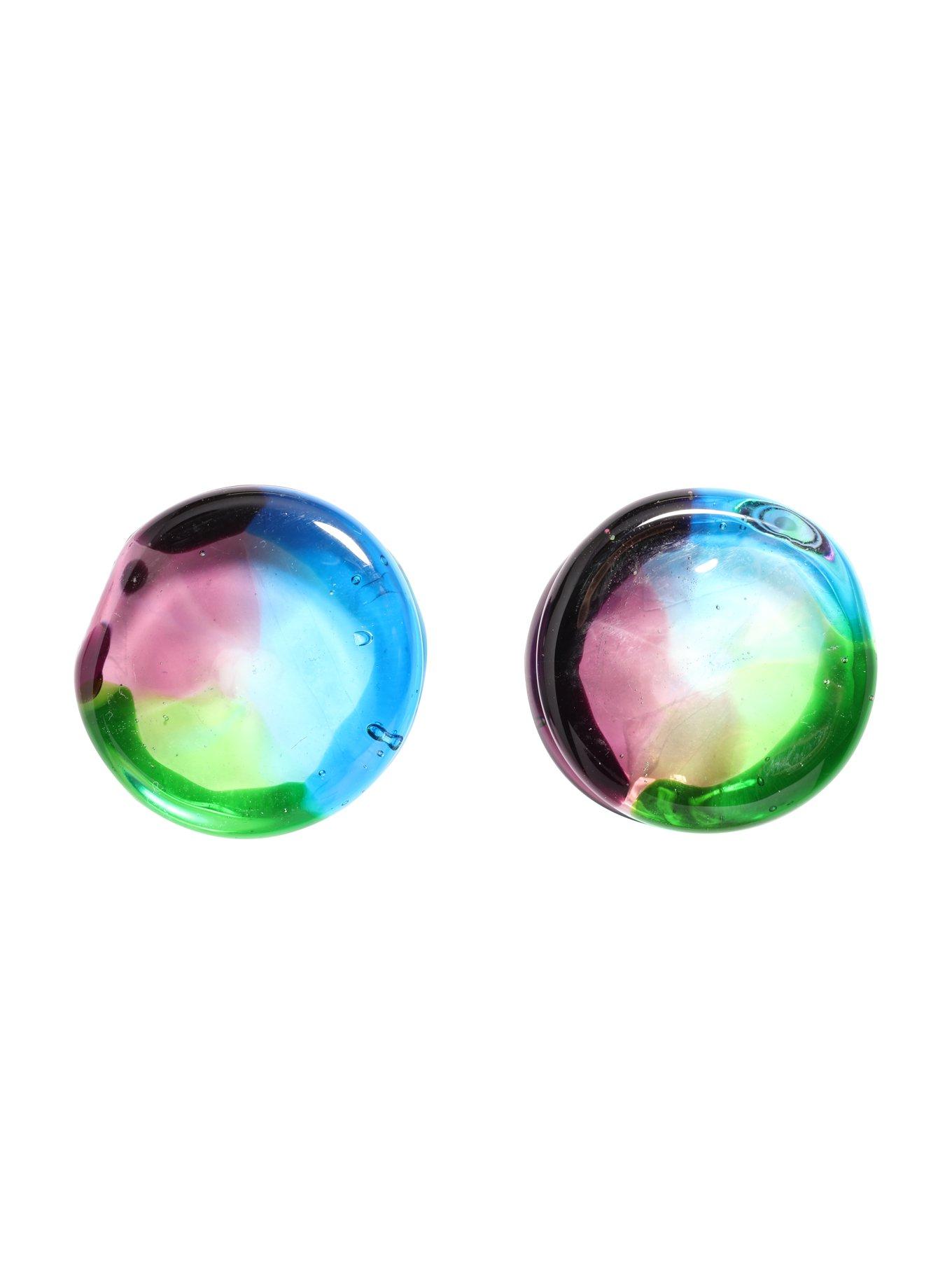 Rainbow Glass Plug 2 Pack | Hot Topic