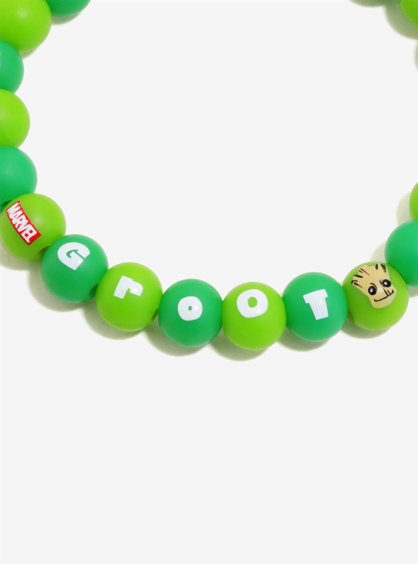 Marvel Guardians Of The Galaxy I Am Groot Silicone Bead Bracelet | BoxLunch