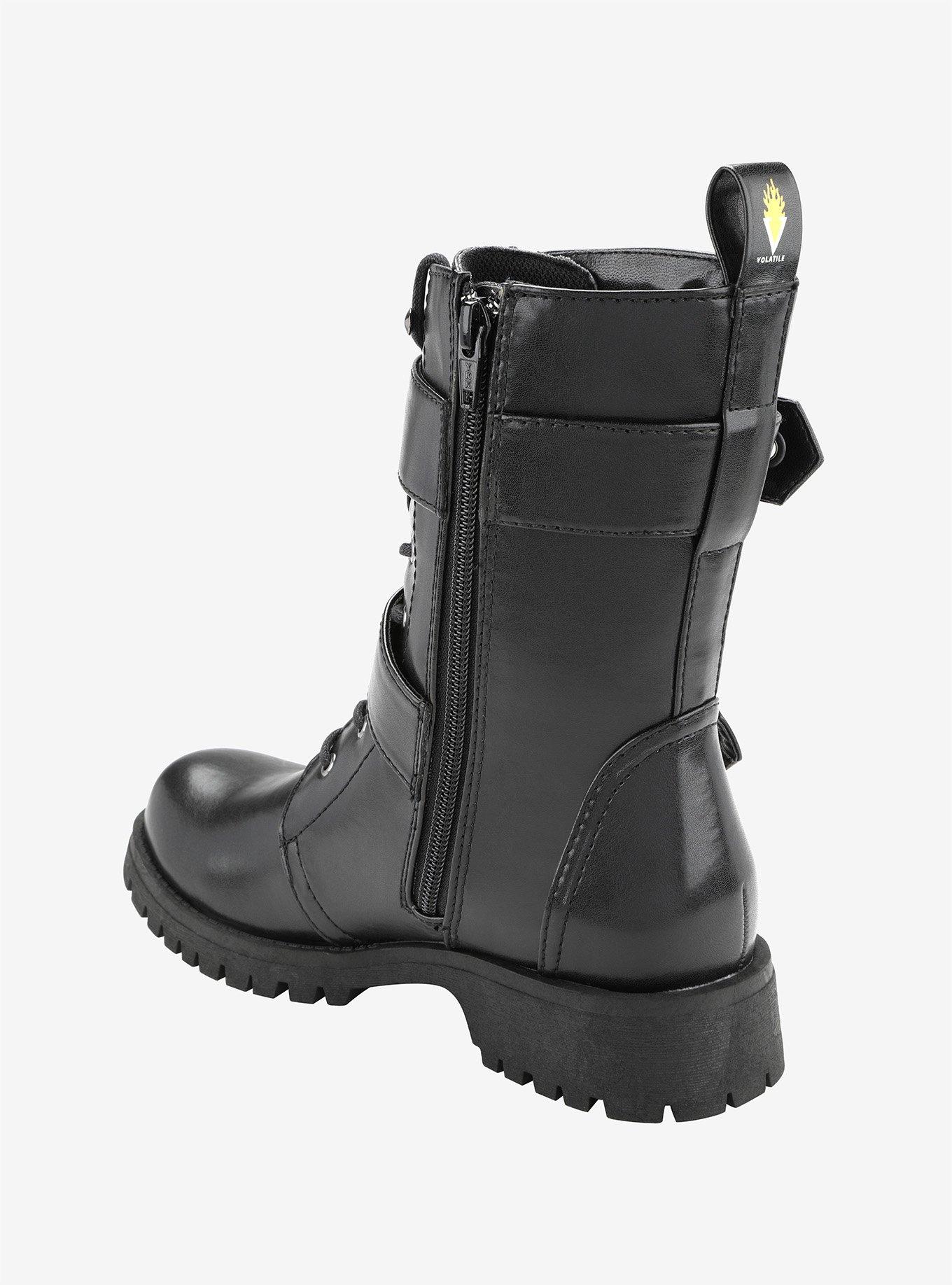 Volatile Double Strap Combat Boots | Hot Topic