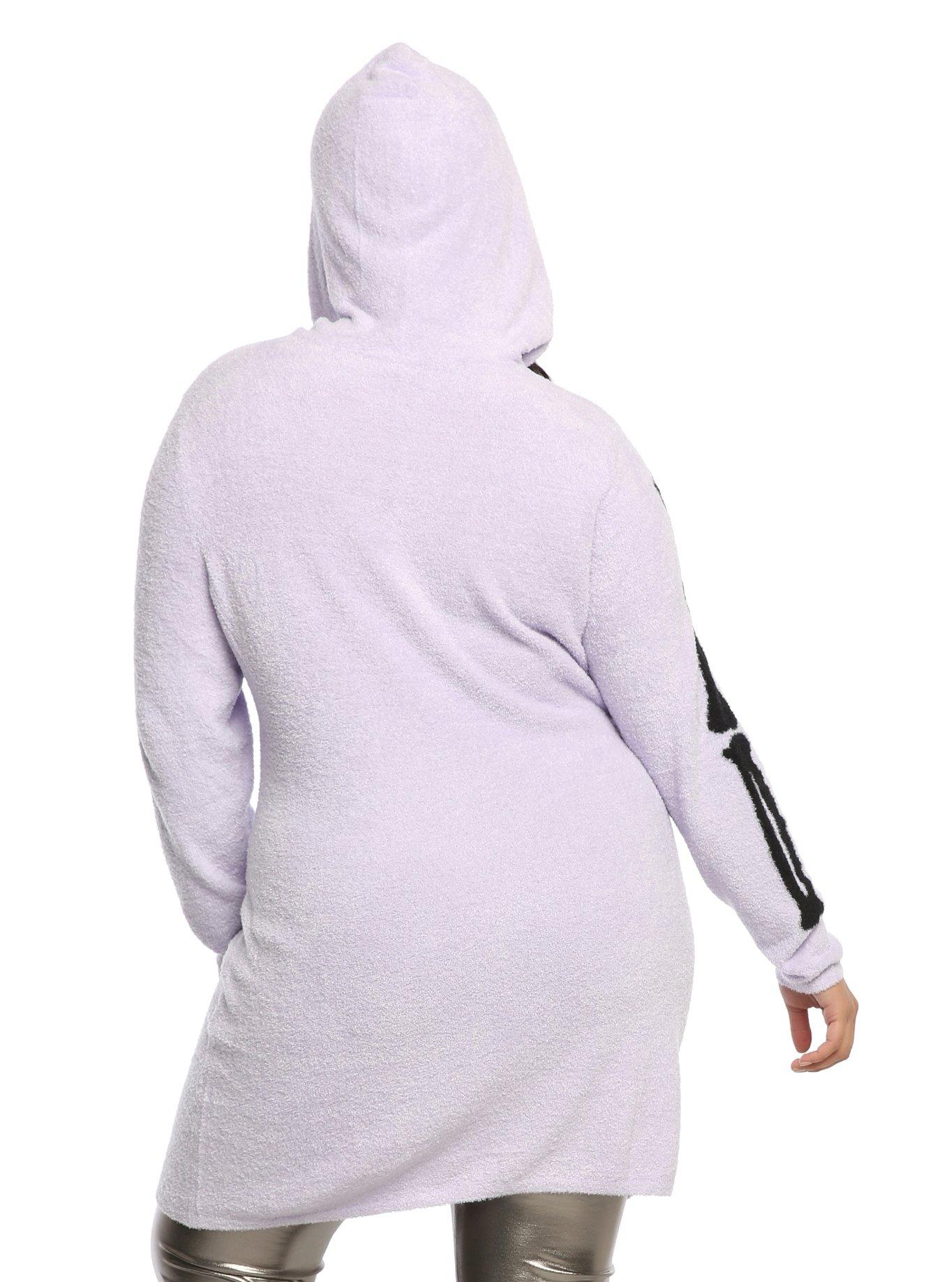 Purple & Black Rib Cage Girls Sweater Plus Size | Hot Topic