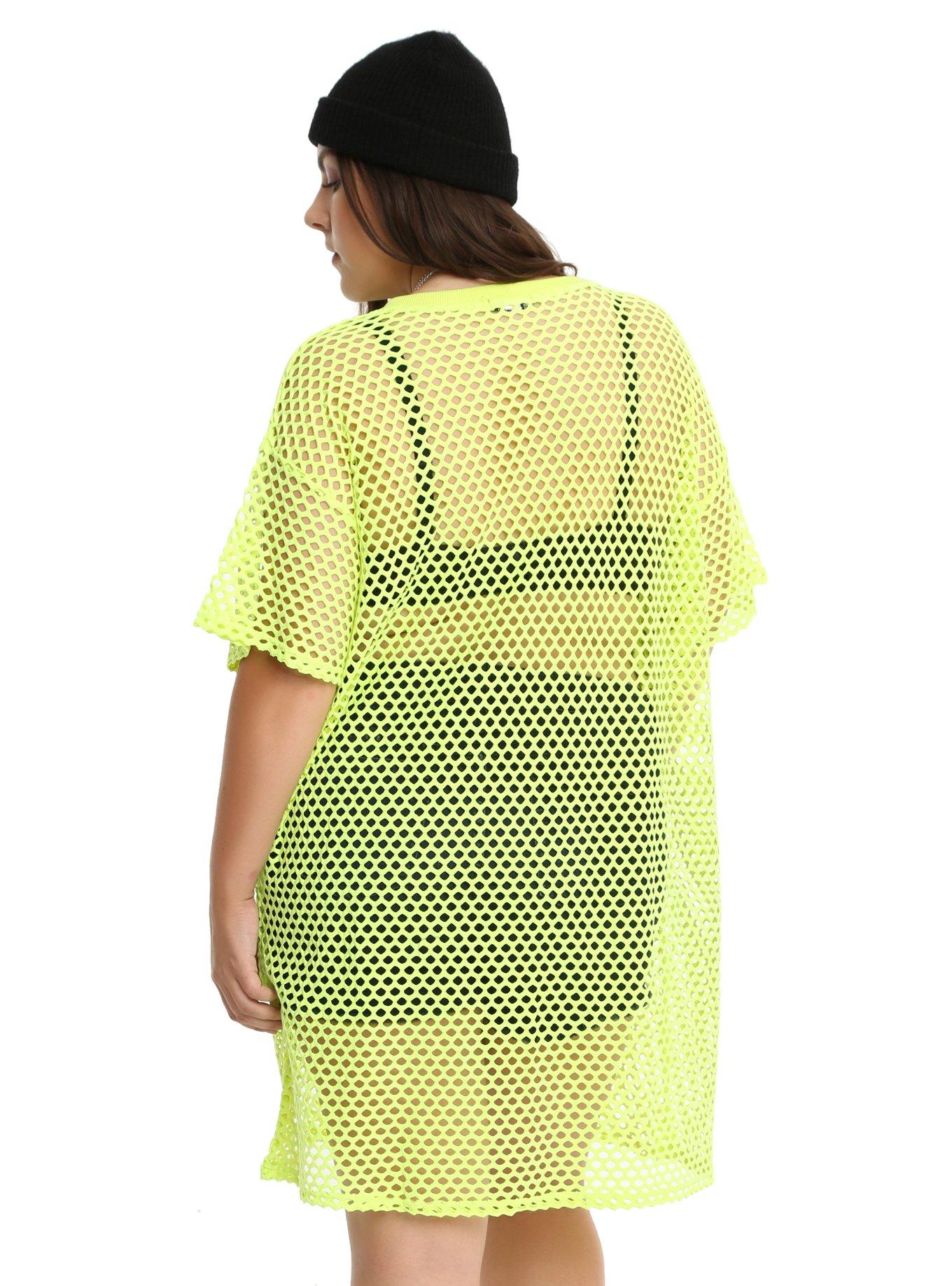 Neon Green Fishnet Dress Plus Size | Hot Topic